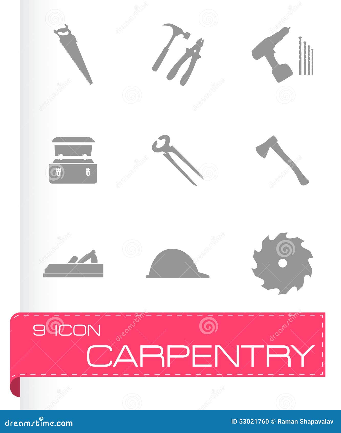 Carpentry Icons Vector Illustration | CartoonDealer.com #42434330