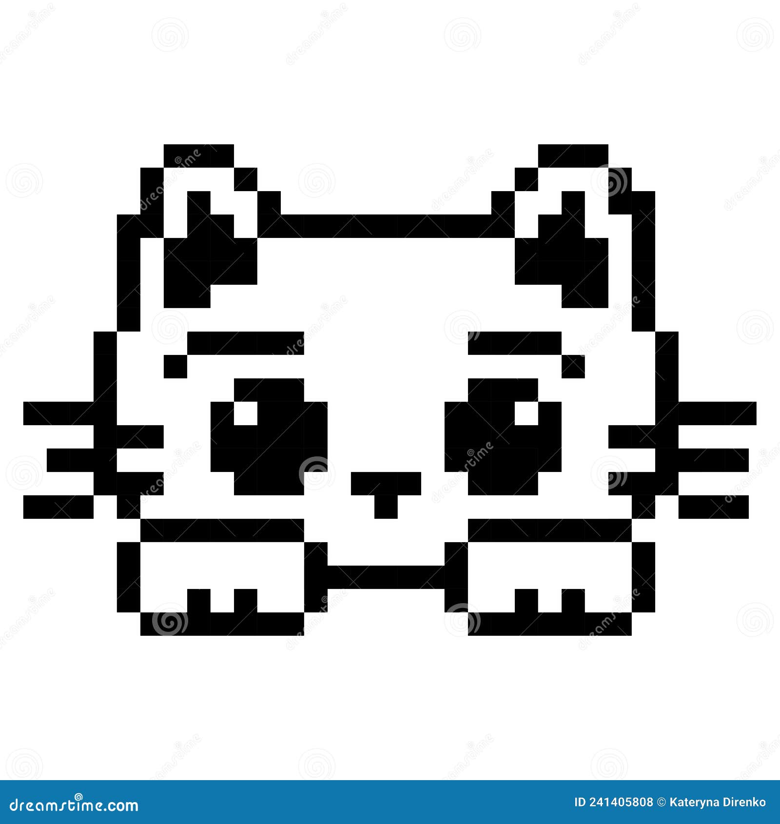 Vector Black Cat. NFT. 8 Bit Pixel Isolated Vector Stock Vector ...