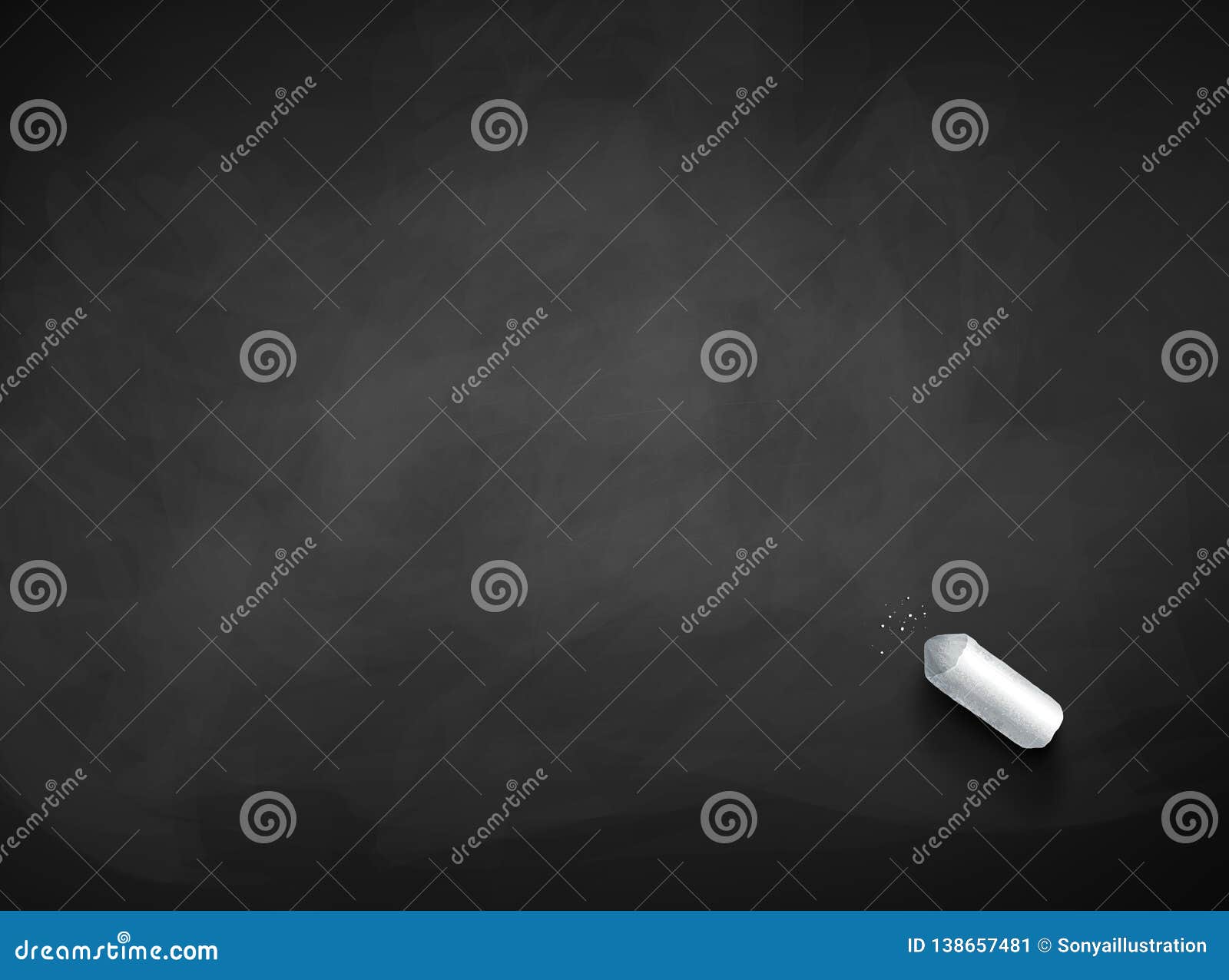 Chalkboard Texture With Realistic Piece Of Chalk Stock Vector ...