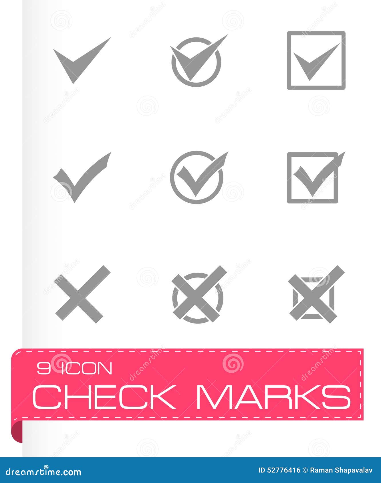 Vector Black Check Marks Icon Set Stock Vector - Illustration of mark ...