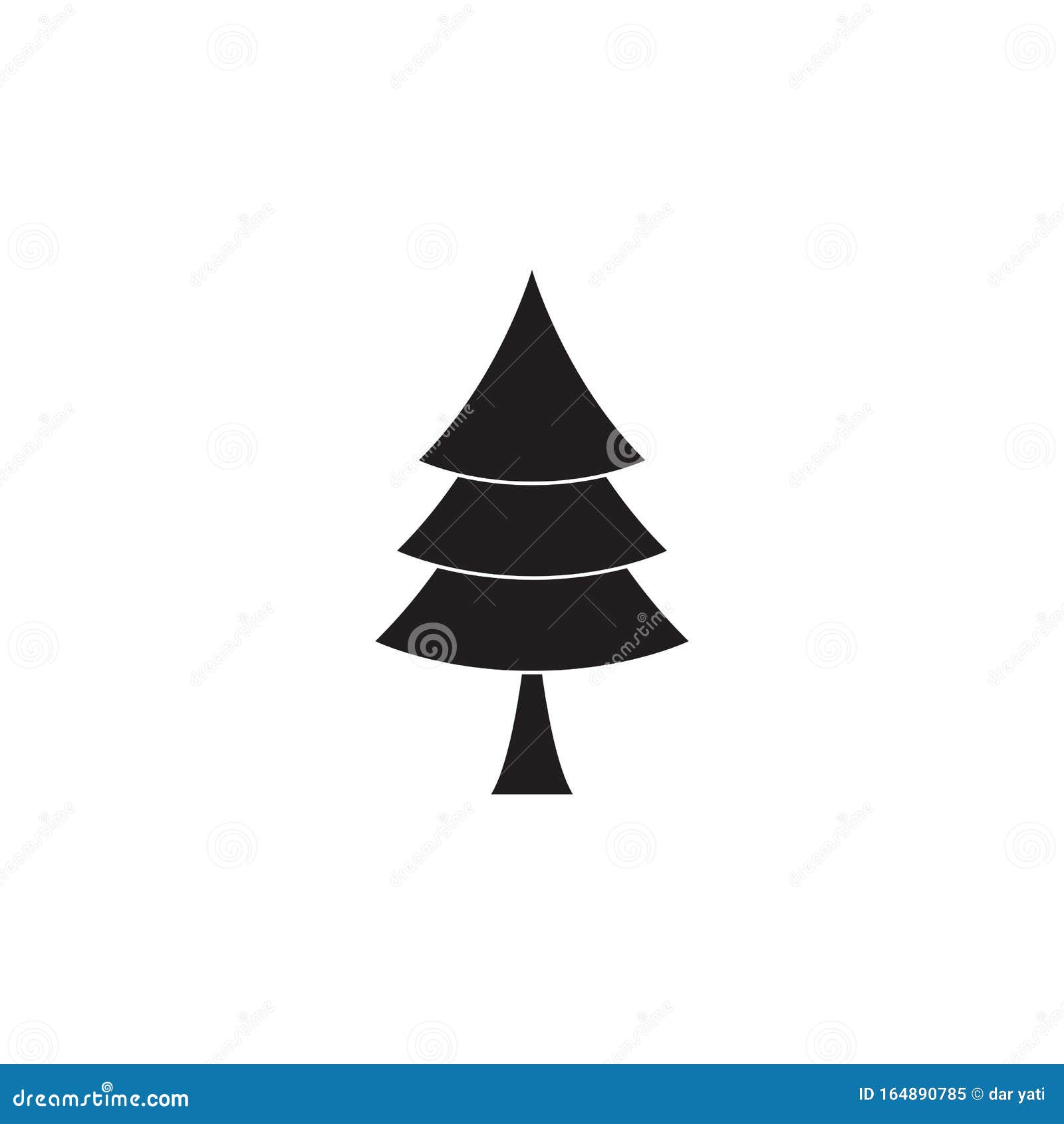 Vector Black Christmas Tree Stock Vector - Illustration of symbol ...