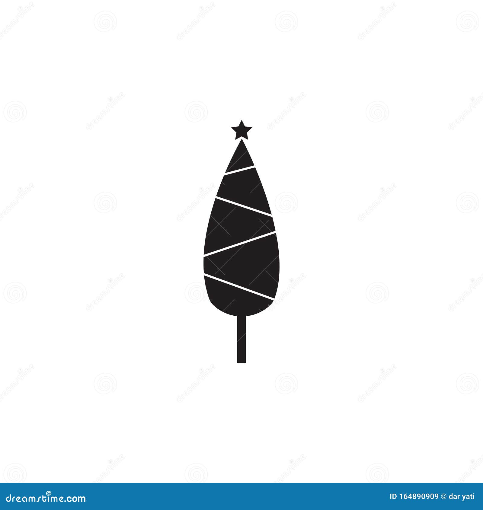 Vector Black Christmas Tree Stock Vector - Illustration of shape ...