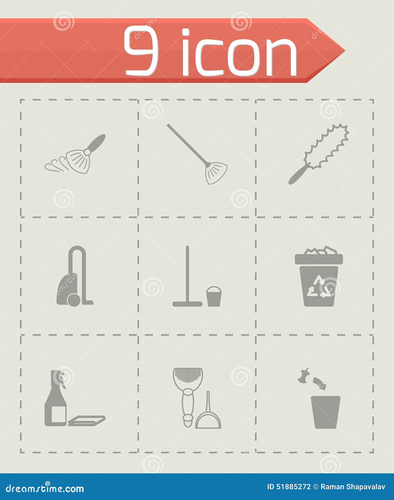 Vector Black Cleaning Icons Set Stock Vector - Illustration of domestic ...