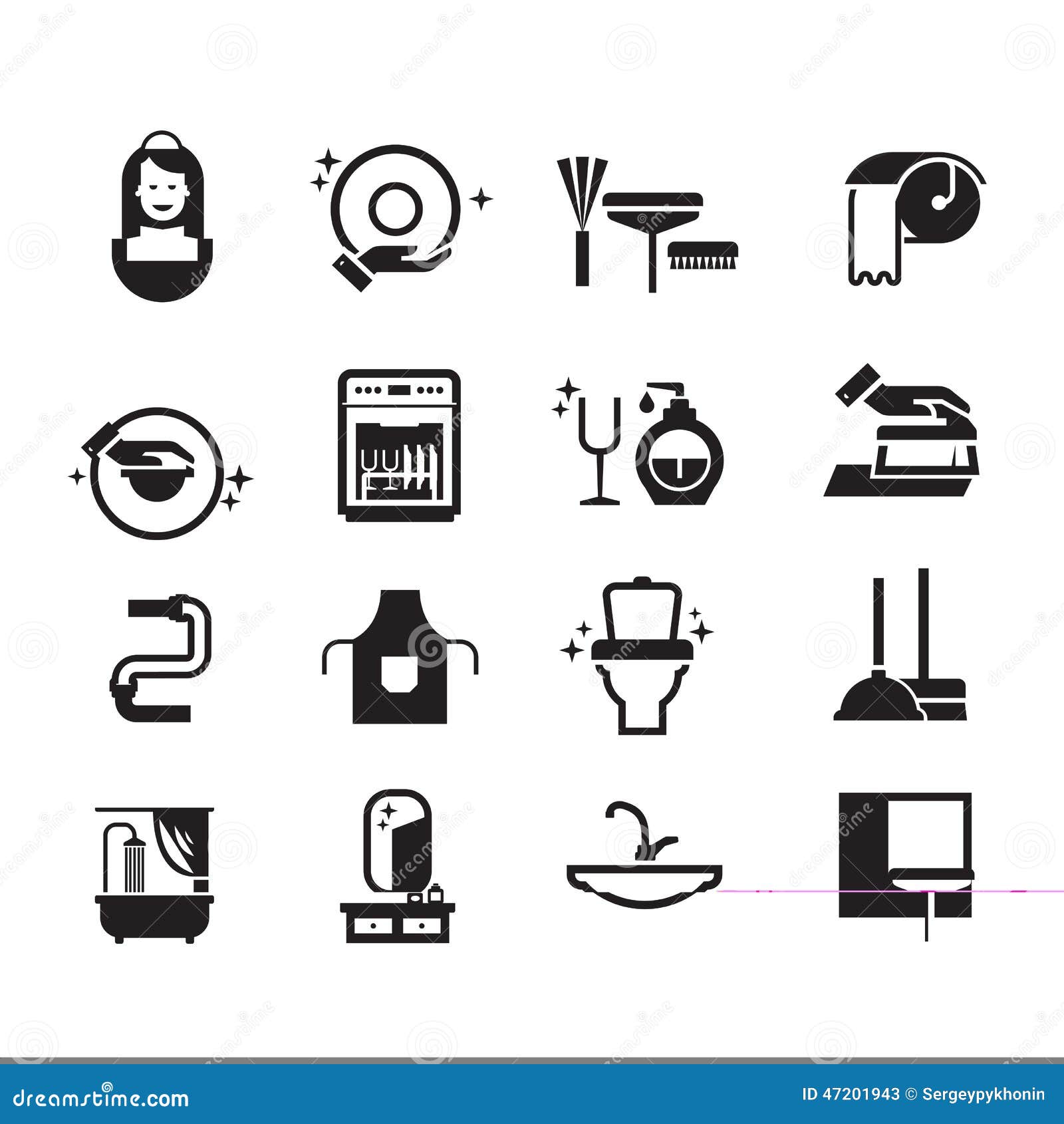 Vector Black Cleaning Icons Set on White Stock Vector - Illustration of ... Vector Black Cleaning Icons Set on White Stock Vector - Illustration of ...