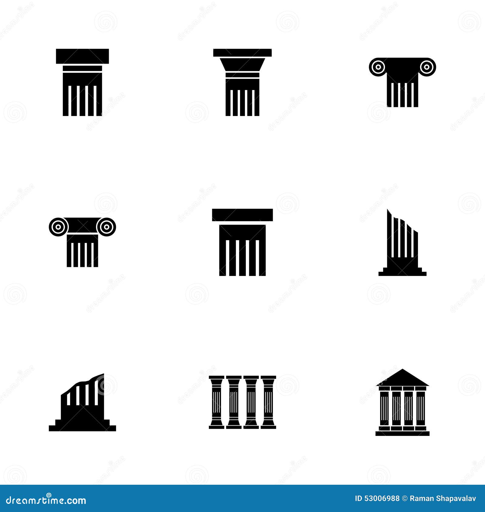 Vector Black Column Icon Set Stock Illustrations – 6,835 Vector Black ...