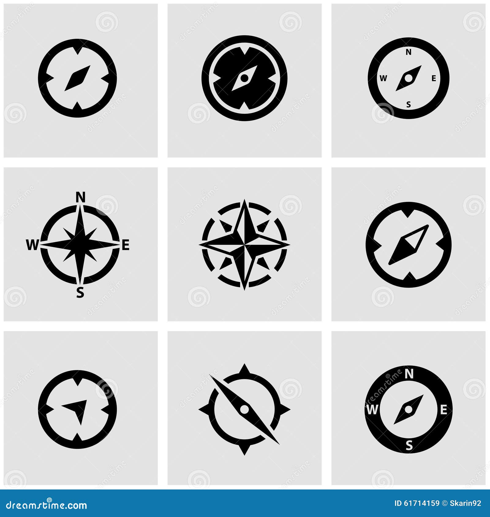 Compass Icon Isolated On Background.modern Flat Compass Pictogram ...
