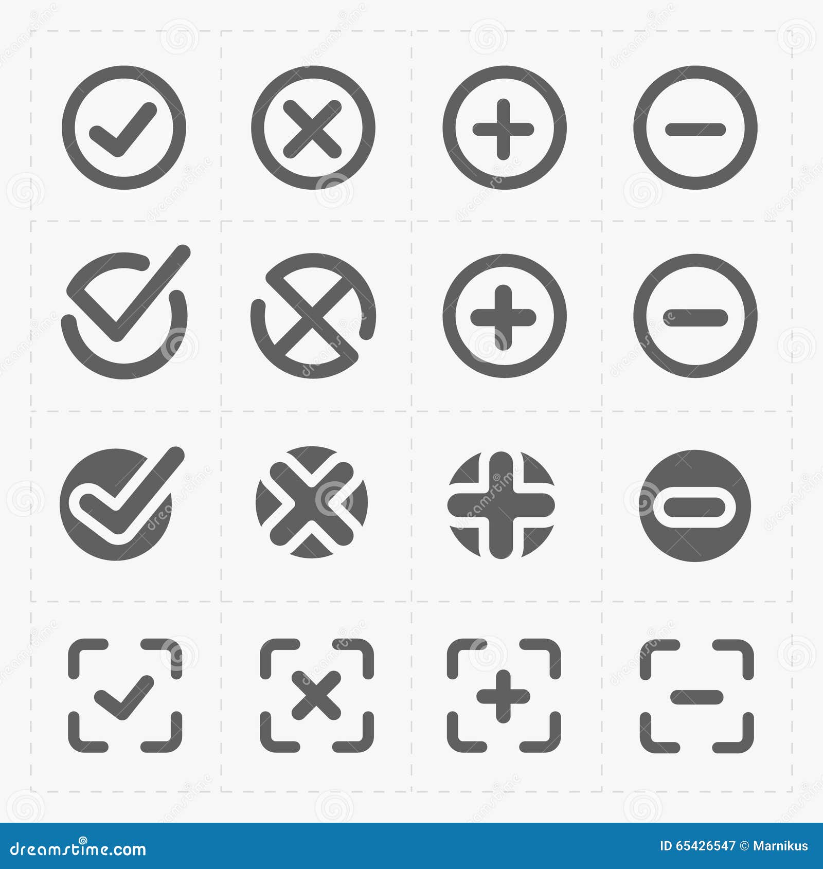 Vector Black Confirm Icons Set Stock Vector - Illustration of confirm ...