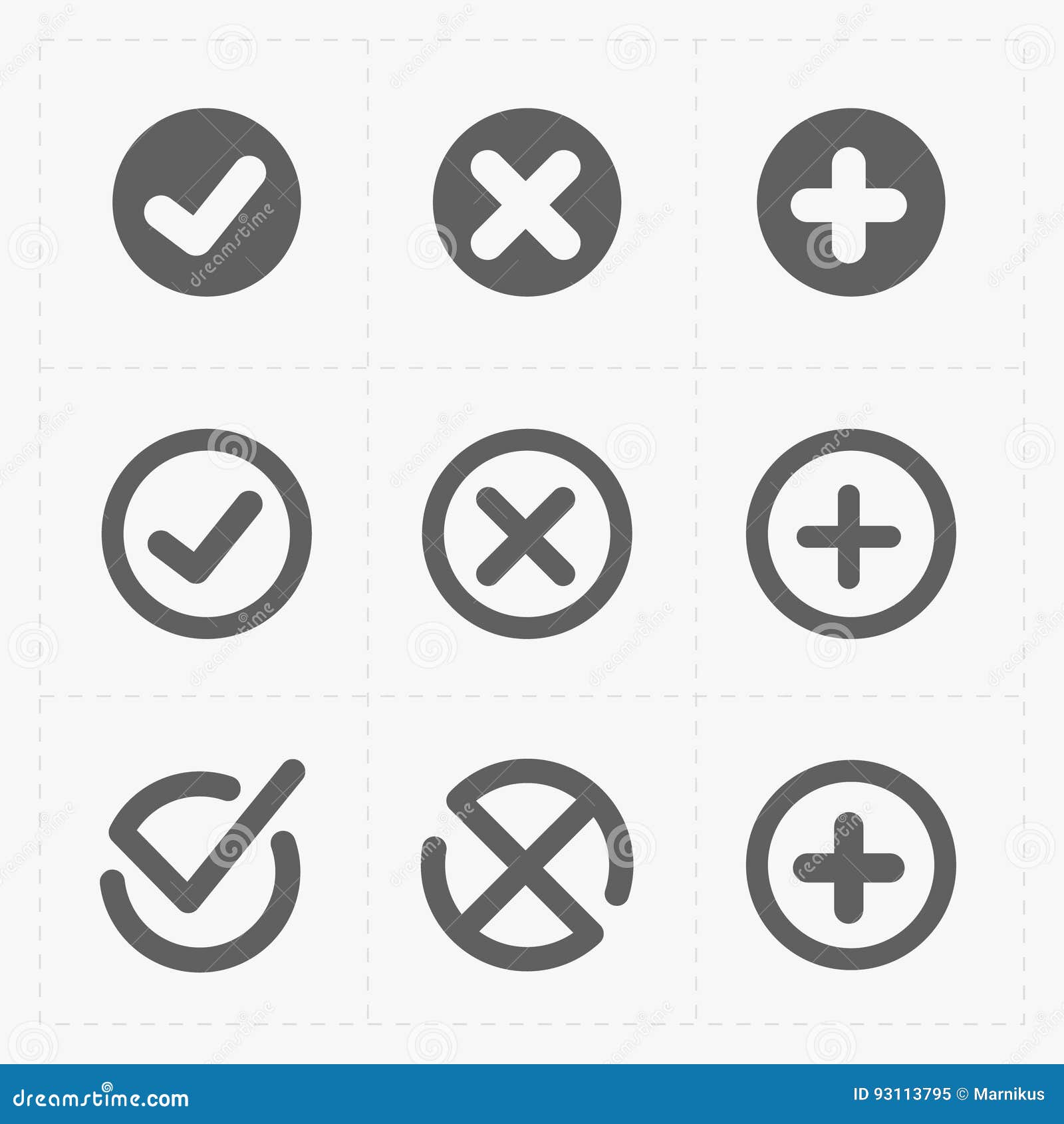 Vector Black Confirm Icons Set Stock Vector - Illustration of internet ...