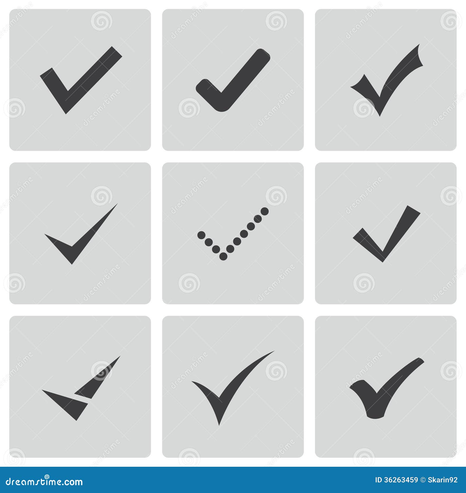 Confirm Icons Vector Illustration | CartoonDealer.com #41791946