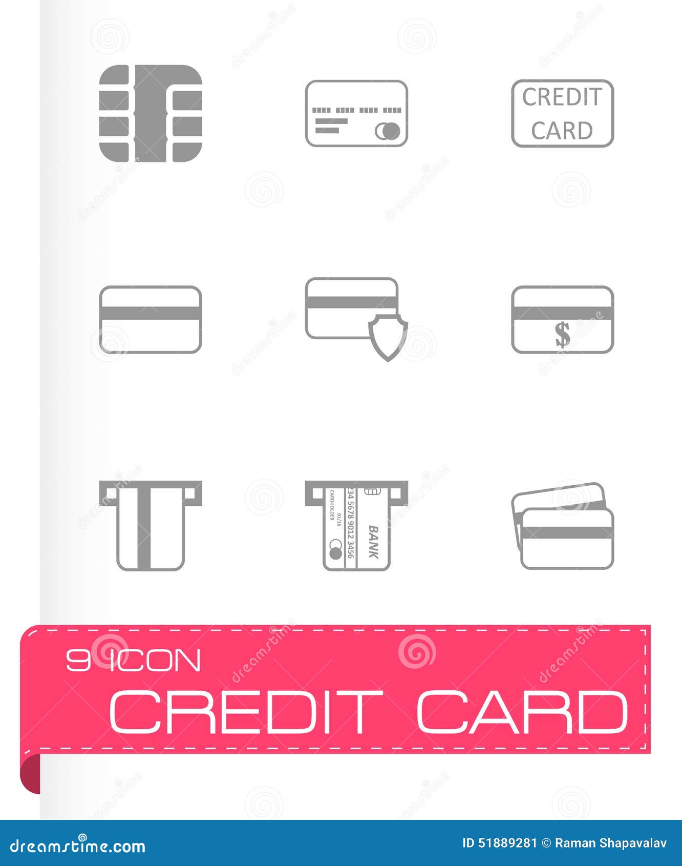 Vector Black Credit Card Icon Set Stock Vector - Illustration of dollar ...
