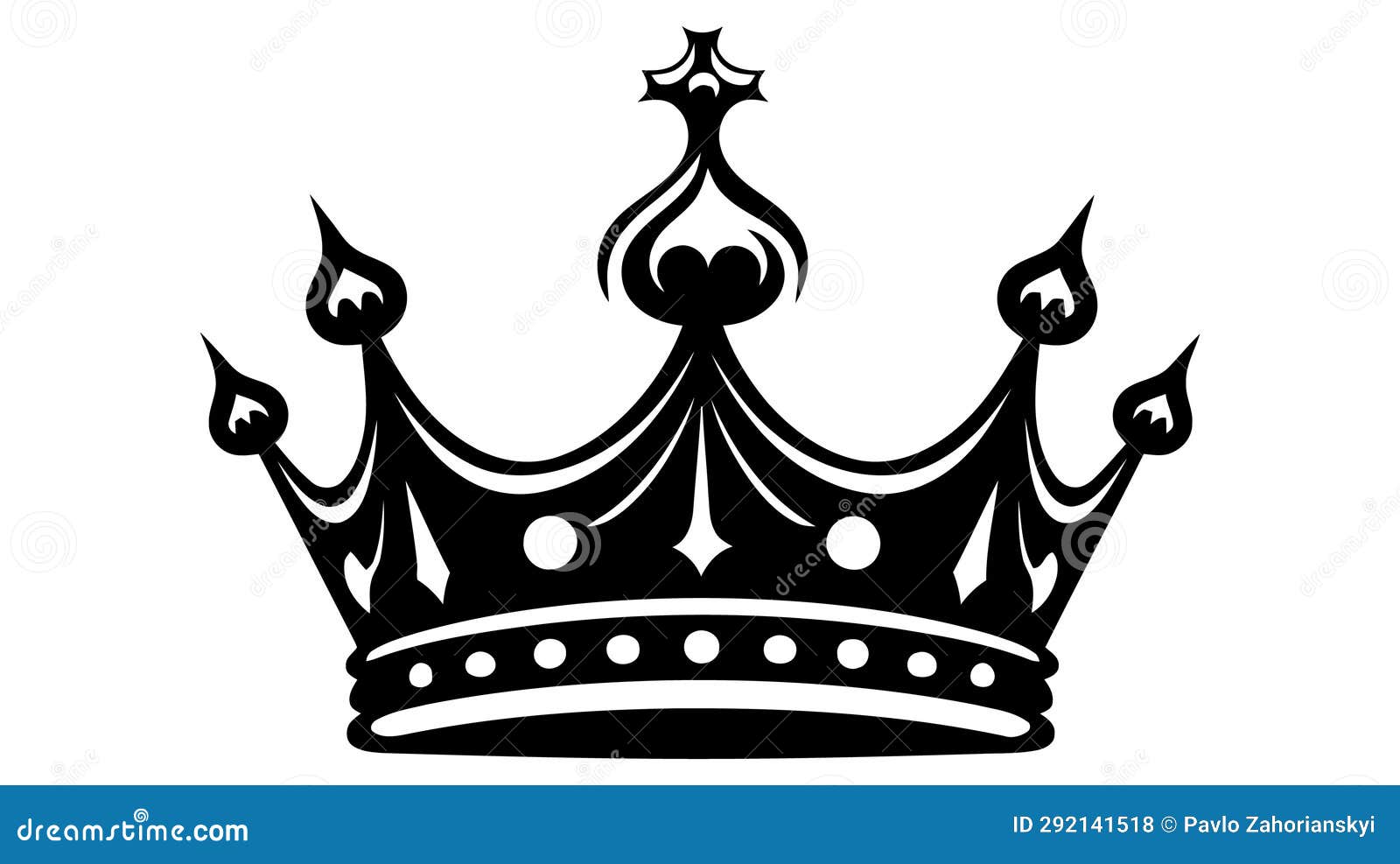 Vector Black Crown Icon Isolated on White Background Stock Illustration ...