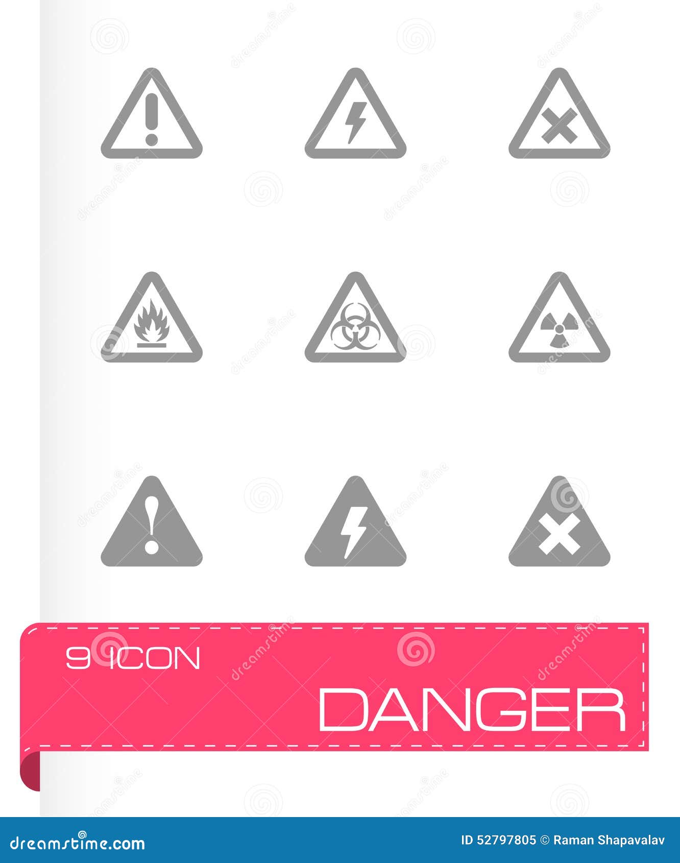Danger Icon Vector. Warning Sign, Attention Symbol | CartoonDealer.com ...