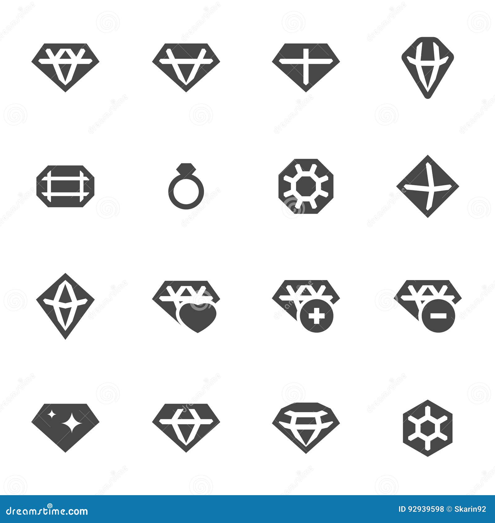 Diamond Icons. Briliant Icon Vector | CartoonDealer.com #184523633
