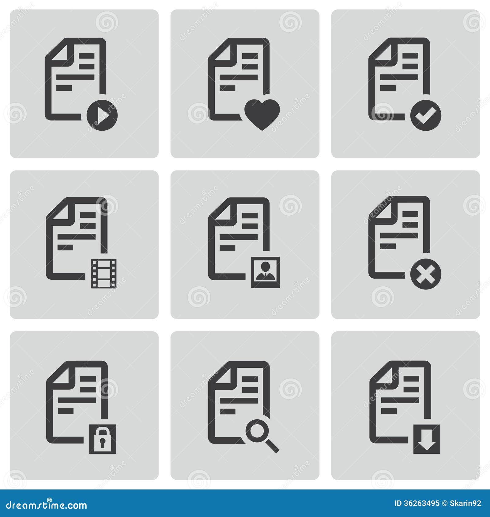 Documents Icons. Copy Files, Contract Agreement, Passport. Certificate ...