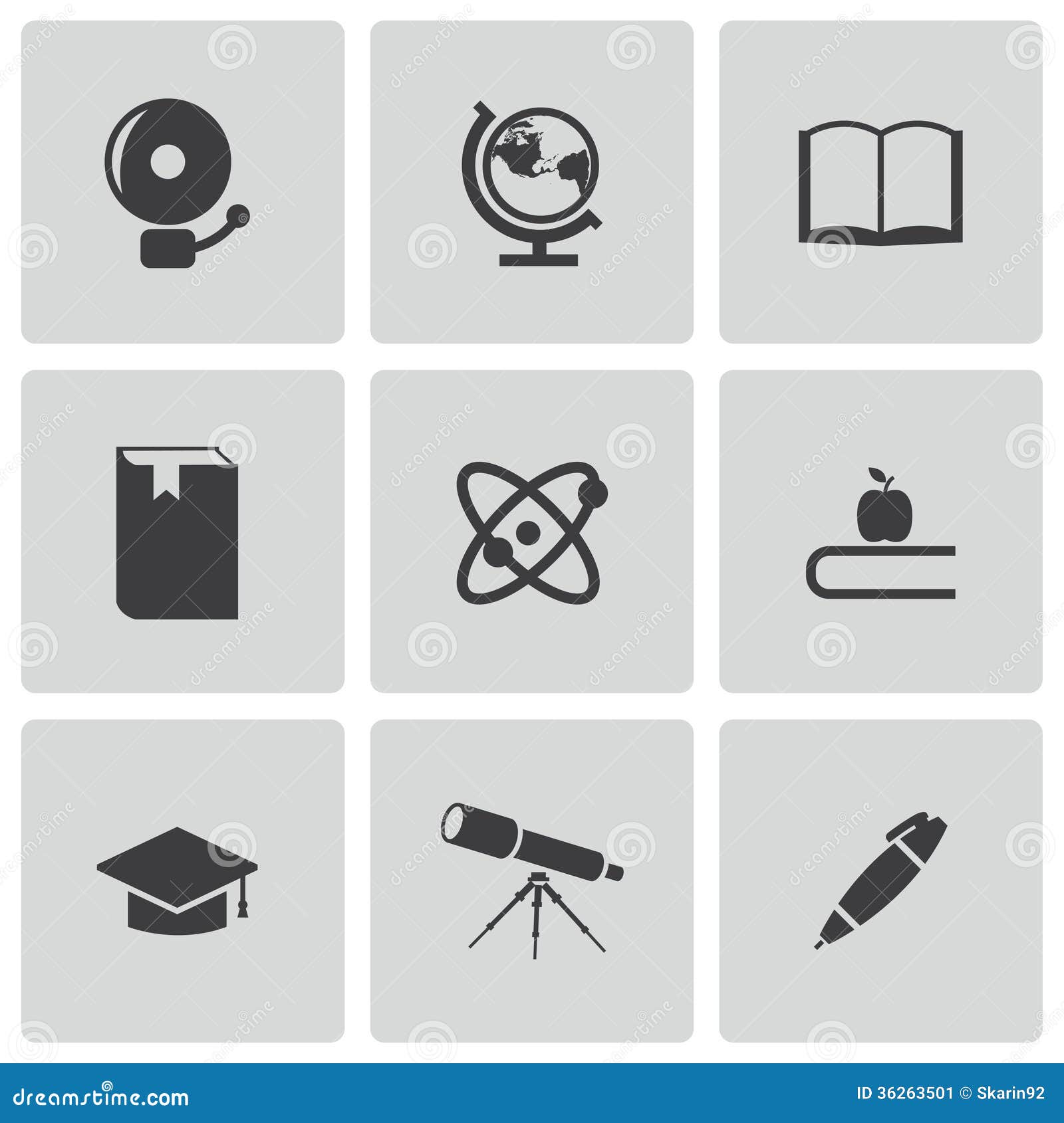 Black Education Icons Tree Up From Book Vector Illustration ...