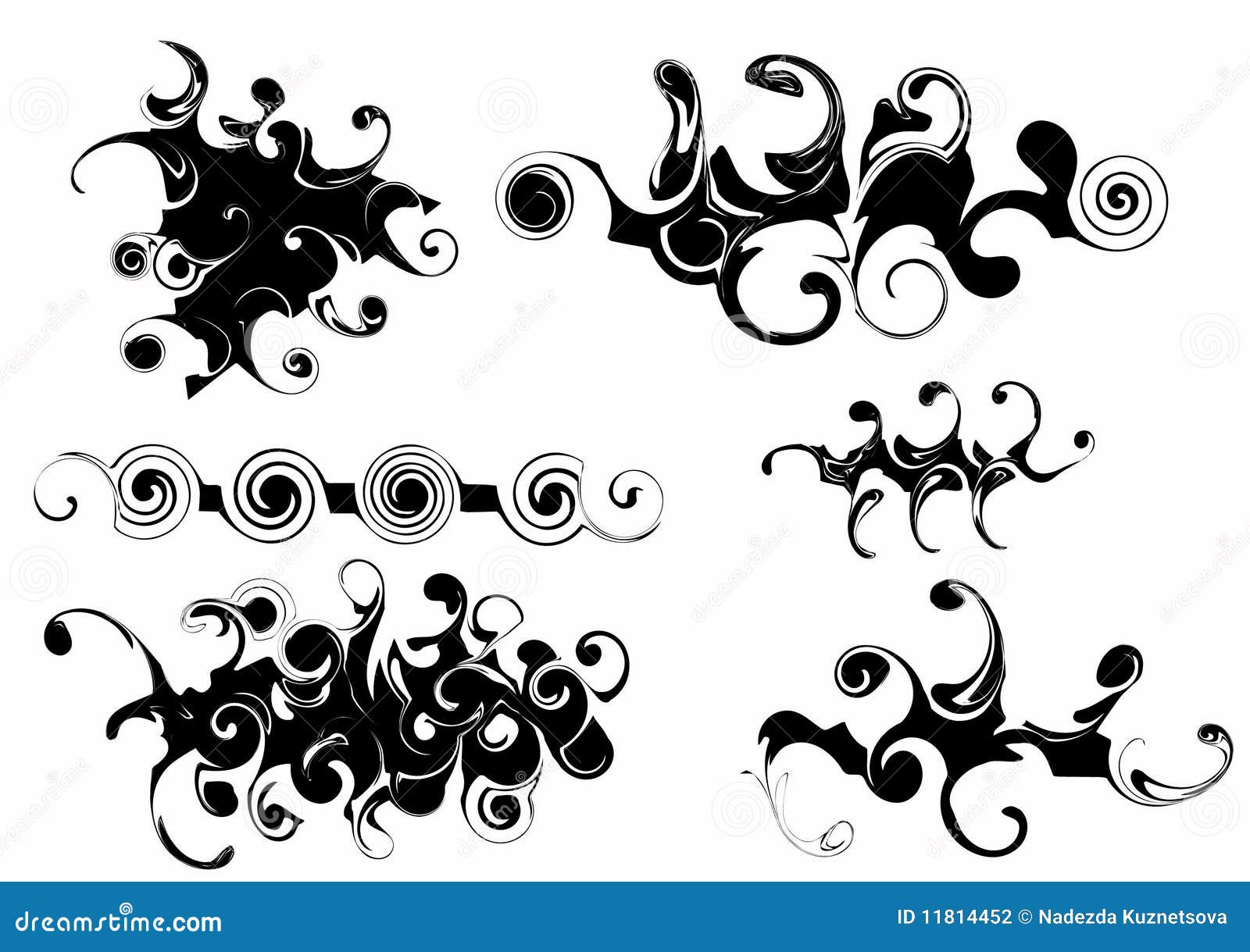 Vector black elements stock vector. Illustration of abstract - 11814452