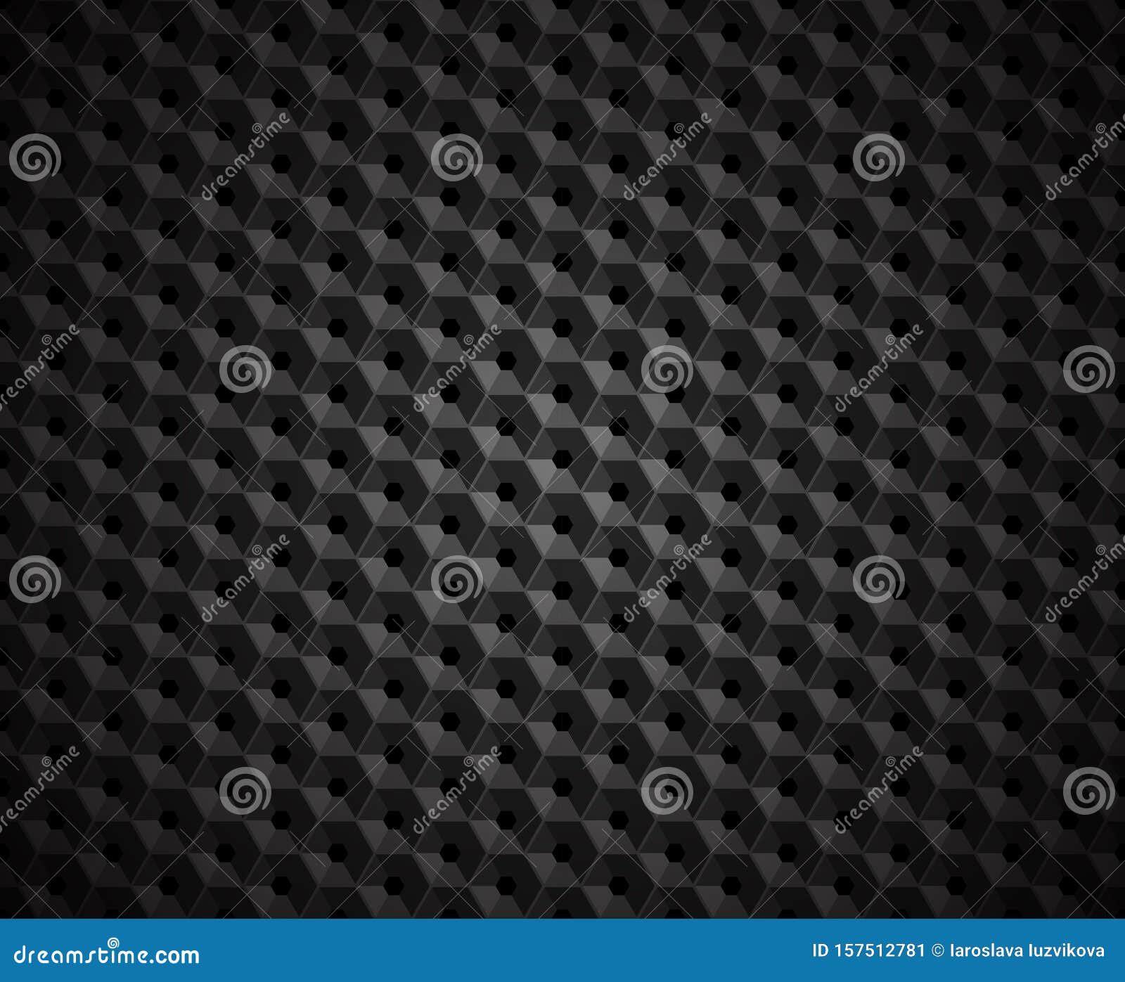 Hexagonal Vector Black Embossed Pattern. Plastic Hexagon Grid Dark ...
