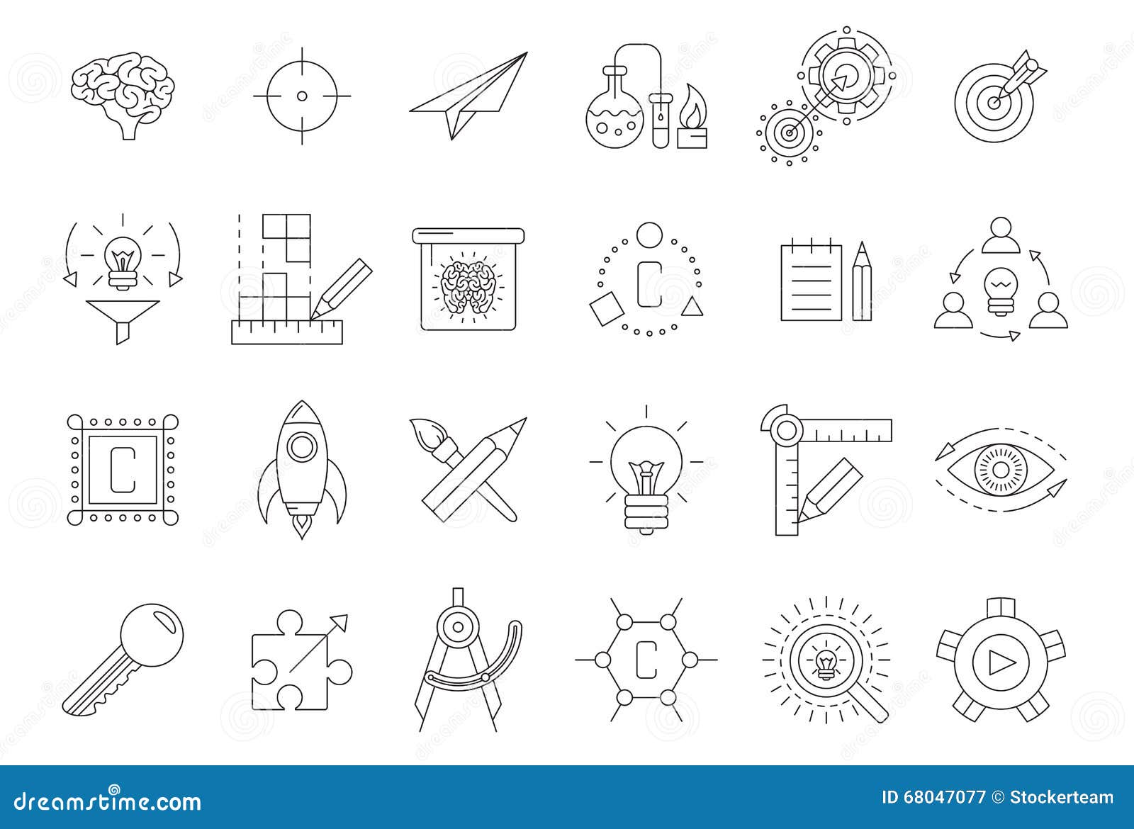 Vector Black Engineering Icons Set Stock Illustration - Illustration of ...