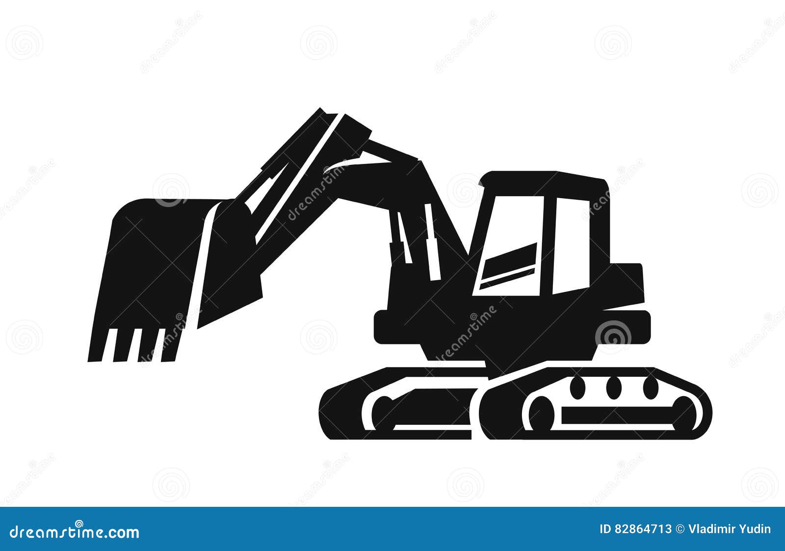 Excavator Vector Illustration | CartoonDealer.com #23598472