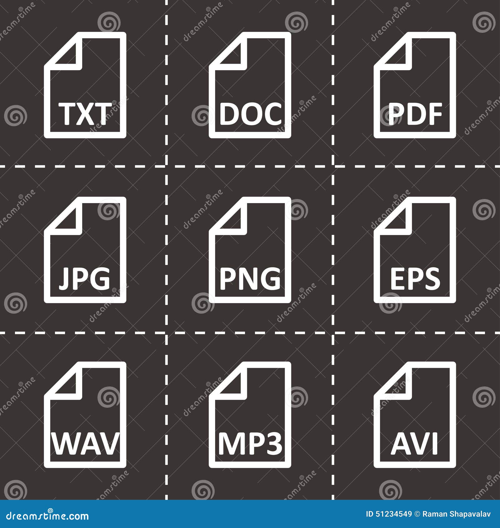 Vector Black File Type Icon Set Stock Illustrations – 1,176 Vector ...