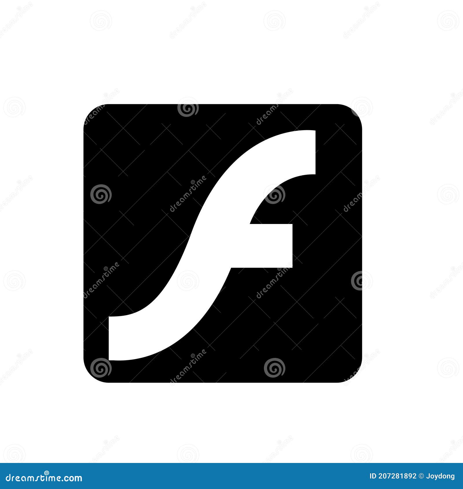 Vector Black Flash Swf File Type Icon Set Stock Illustration ...