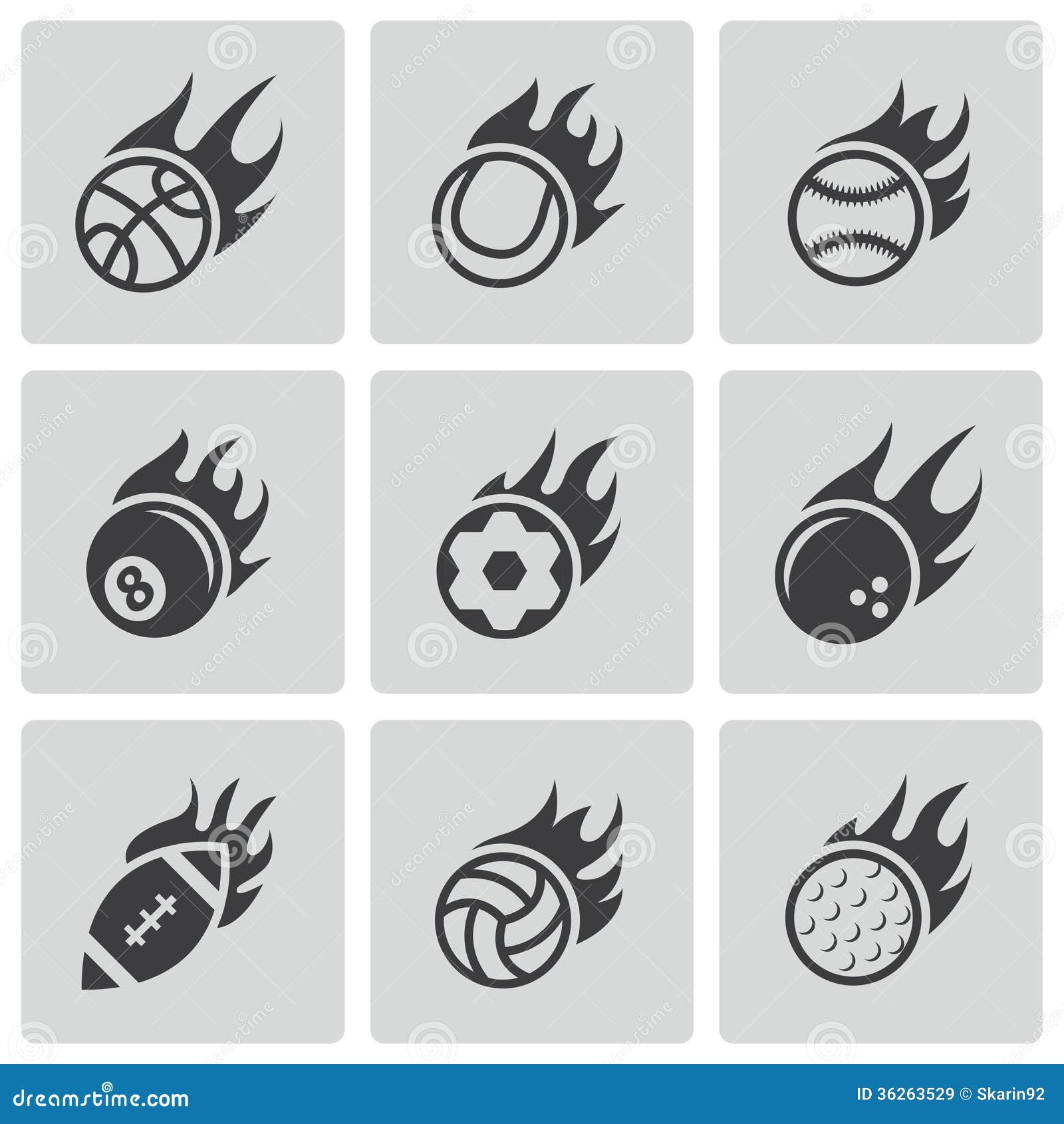 Sport Balls Icons Set Stock Illustrations – 2,089 Sport Balls Icons Set ...