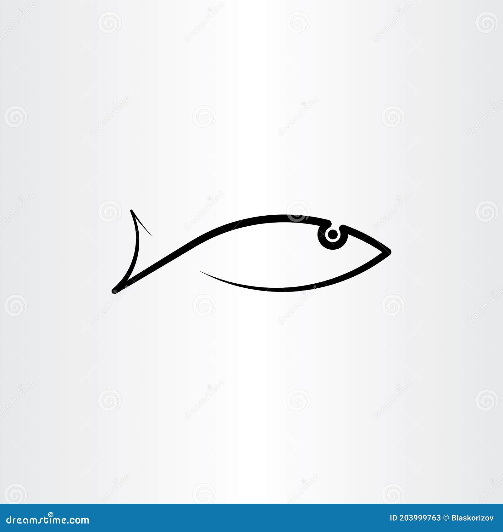 Vector Black Fish Icon Symbol Element Stock Vector - Illustration of ...