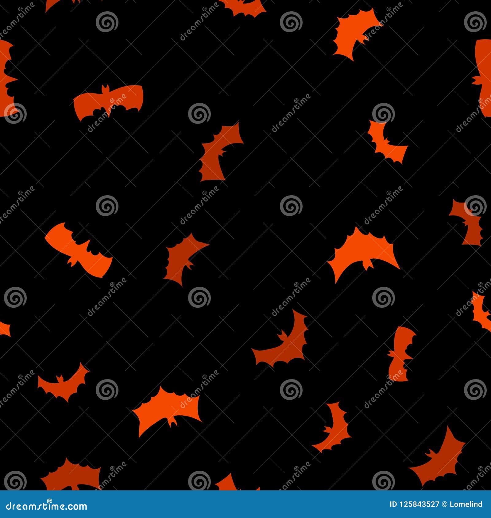 Black Flying Bats Silhouettes Seamless Pattern Stock Illustration ...
