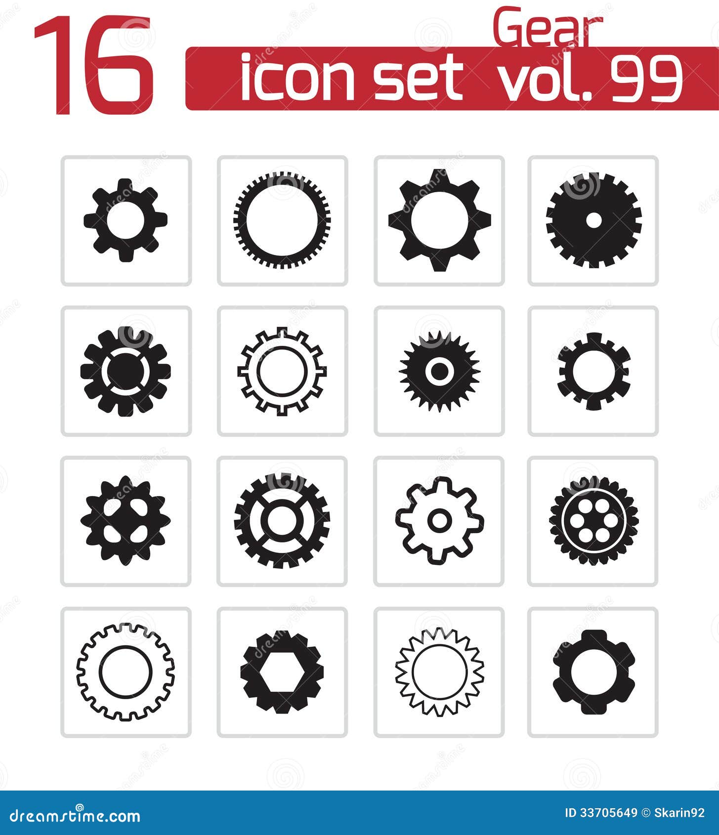 Vector black gears icons stock illustration. Illustration of gearshift ...