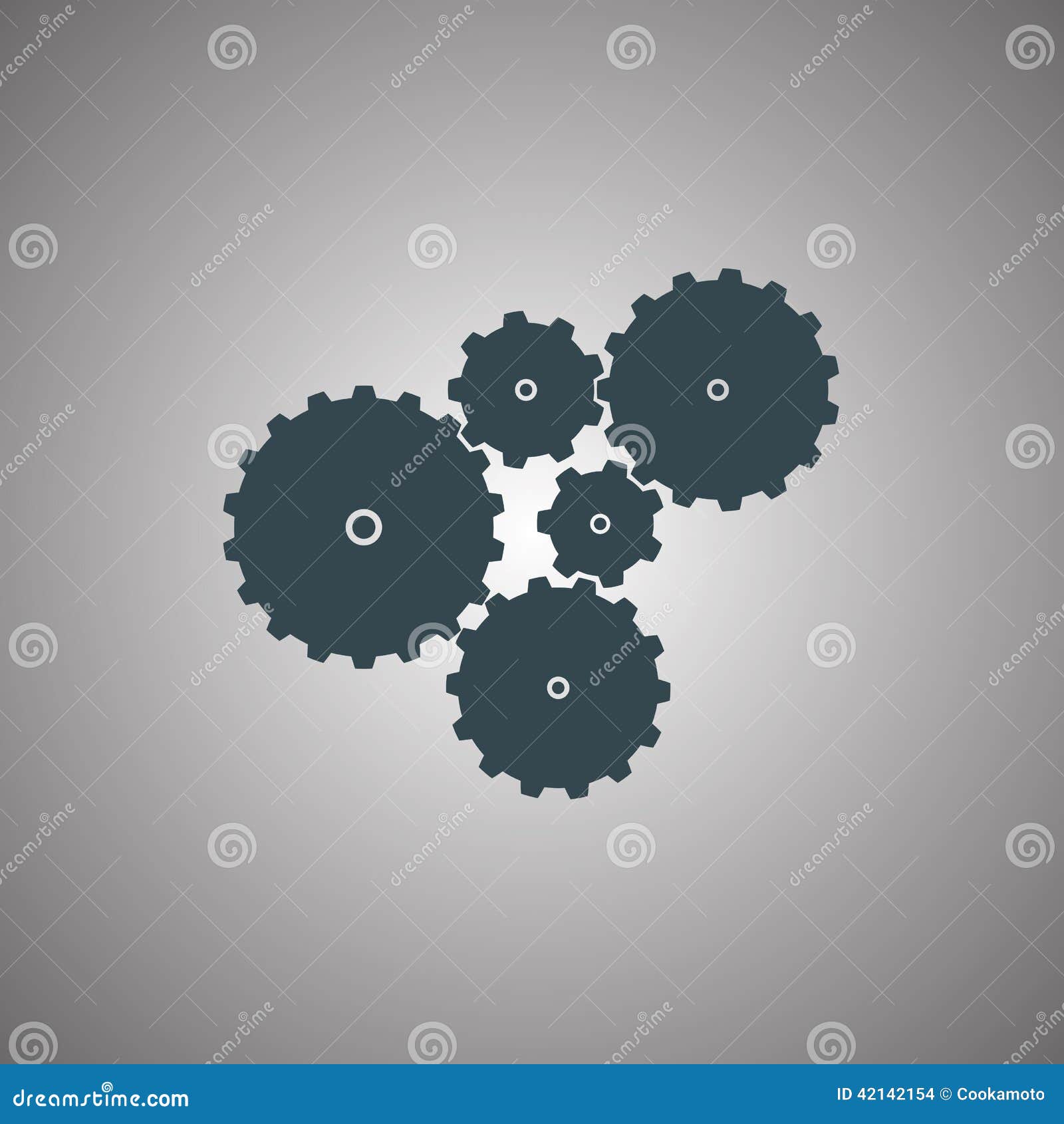 Vector Black Gears Icons Set Stock Illustration - Illustration of ...