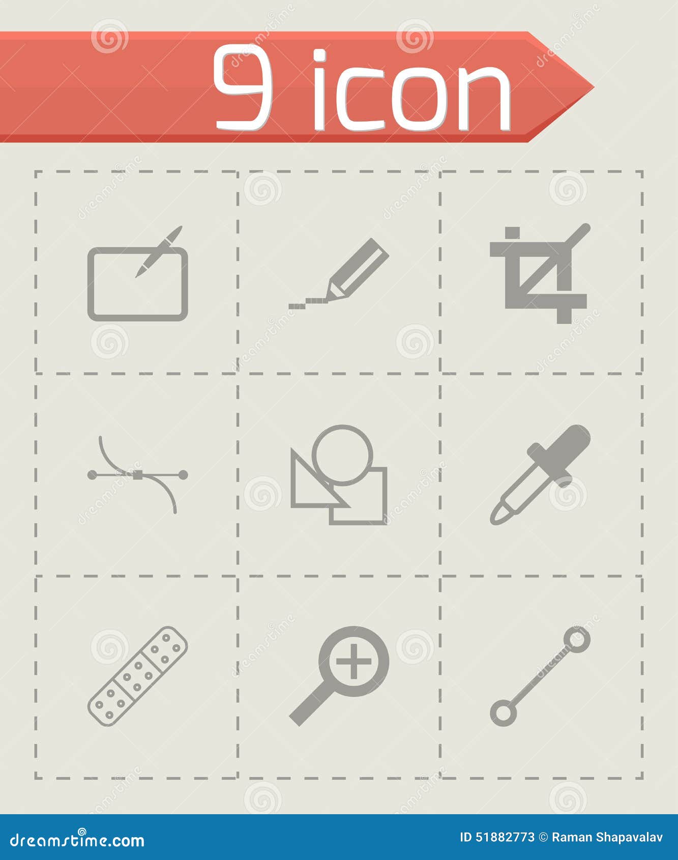 Vector Black Graphic Design Icons Set Stock Vector - Illustration of ...