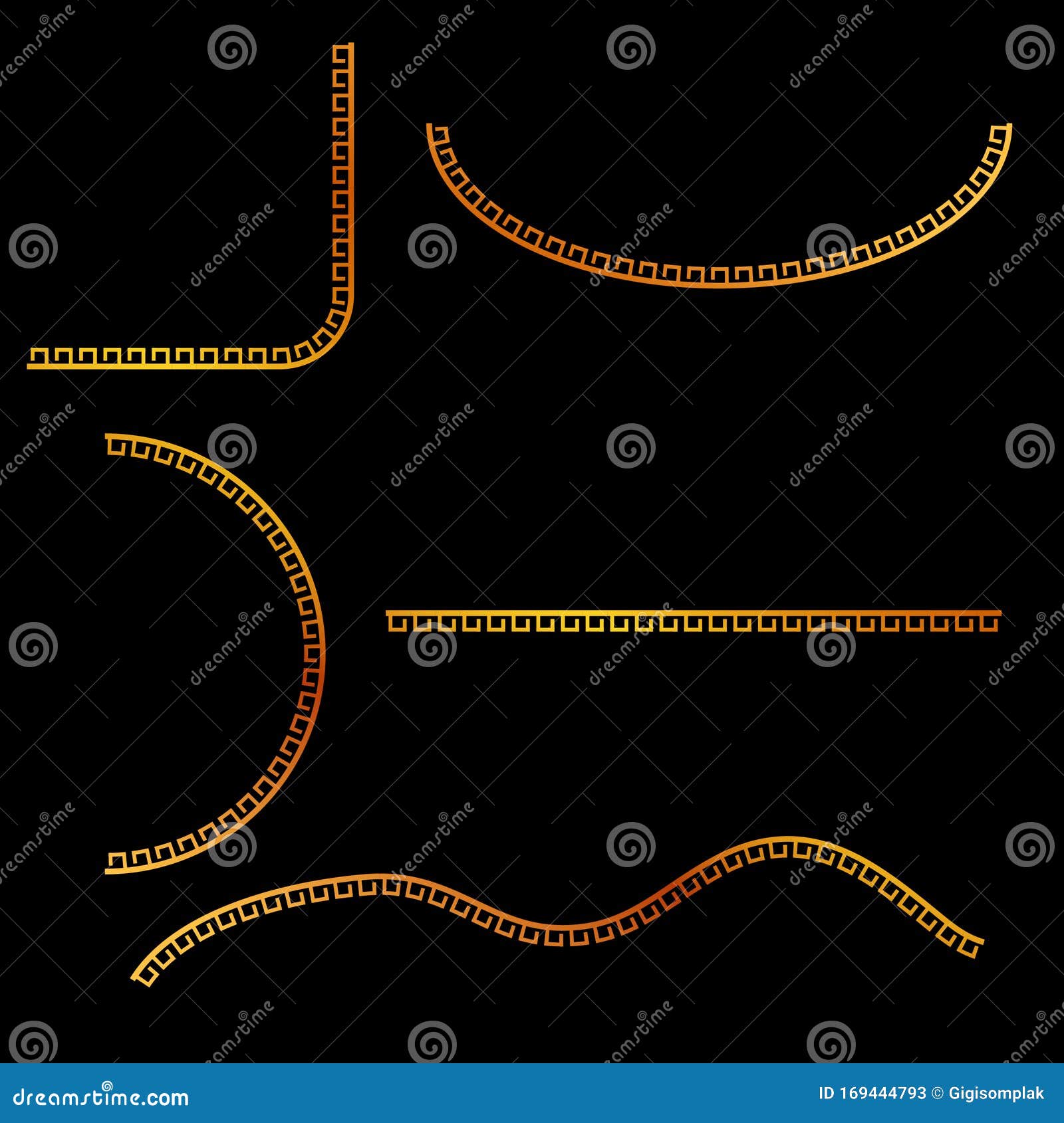 Simple Vector Black Half of Square, Oval, Square and Wave Corner ...