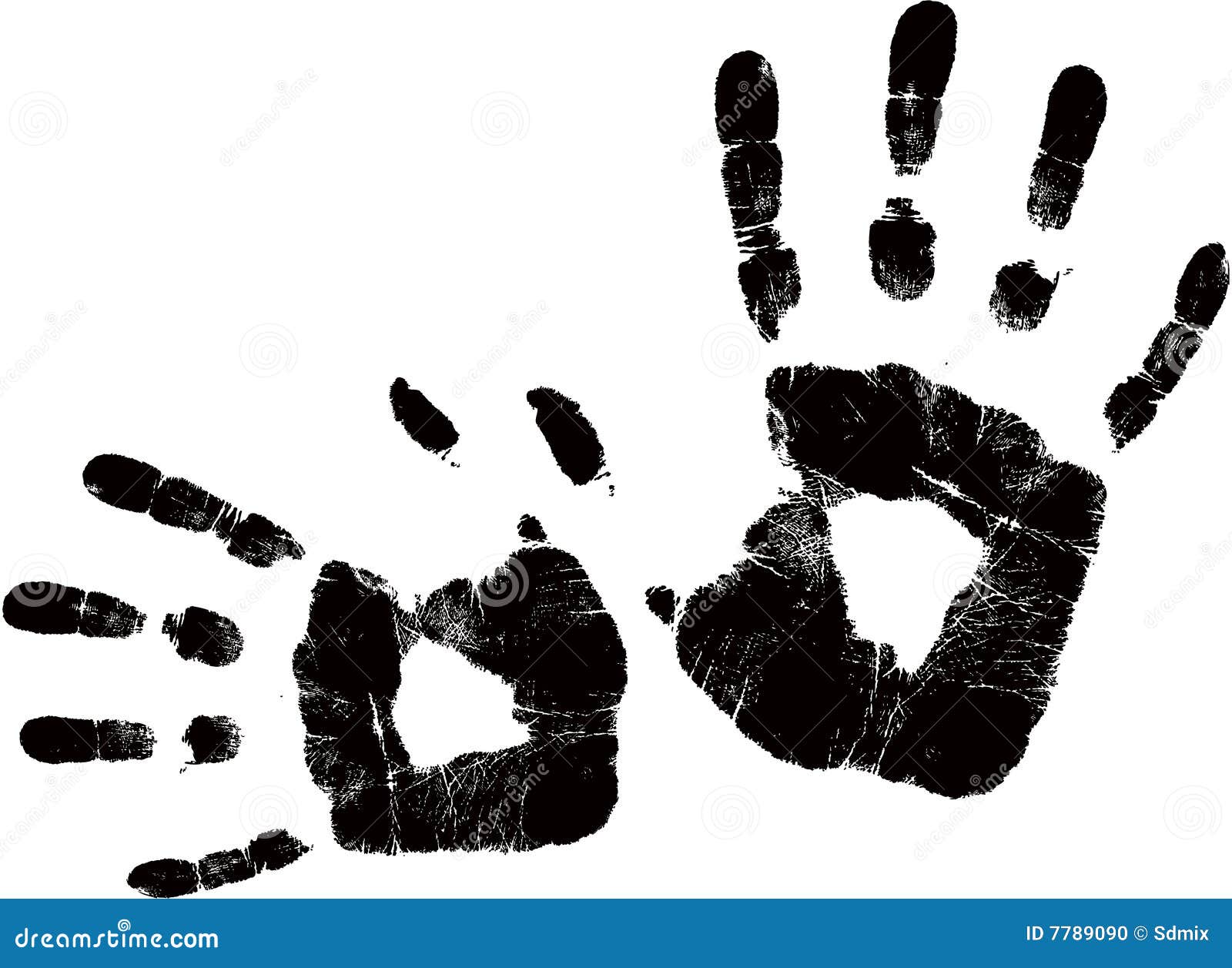 Vector Black Handprint Stock Photo - Image: 7789090