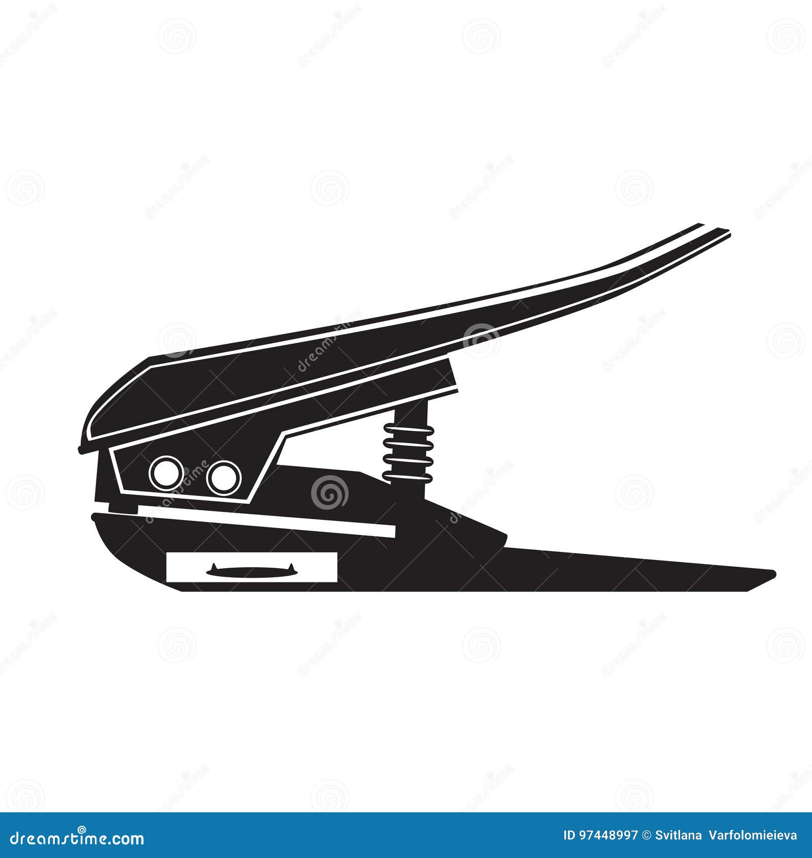 Vector Black Hole Punch Icon in Flat Style Stock Vector - Illustration ...