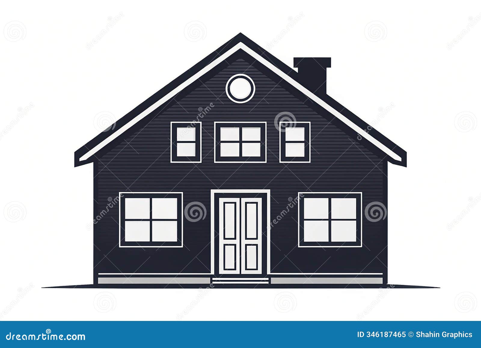 Vector Black House Icon on White Background Stock Illustration ...