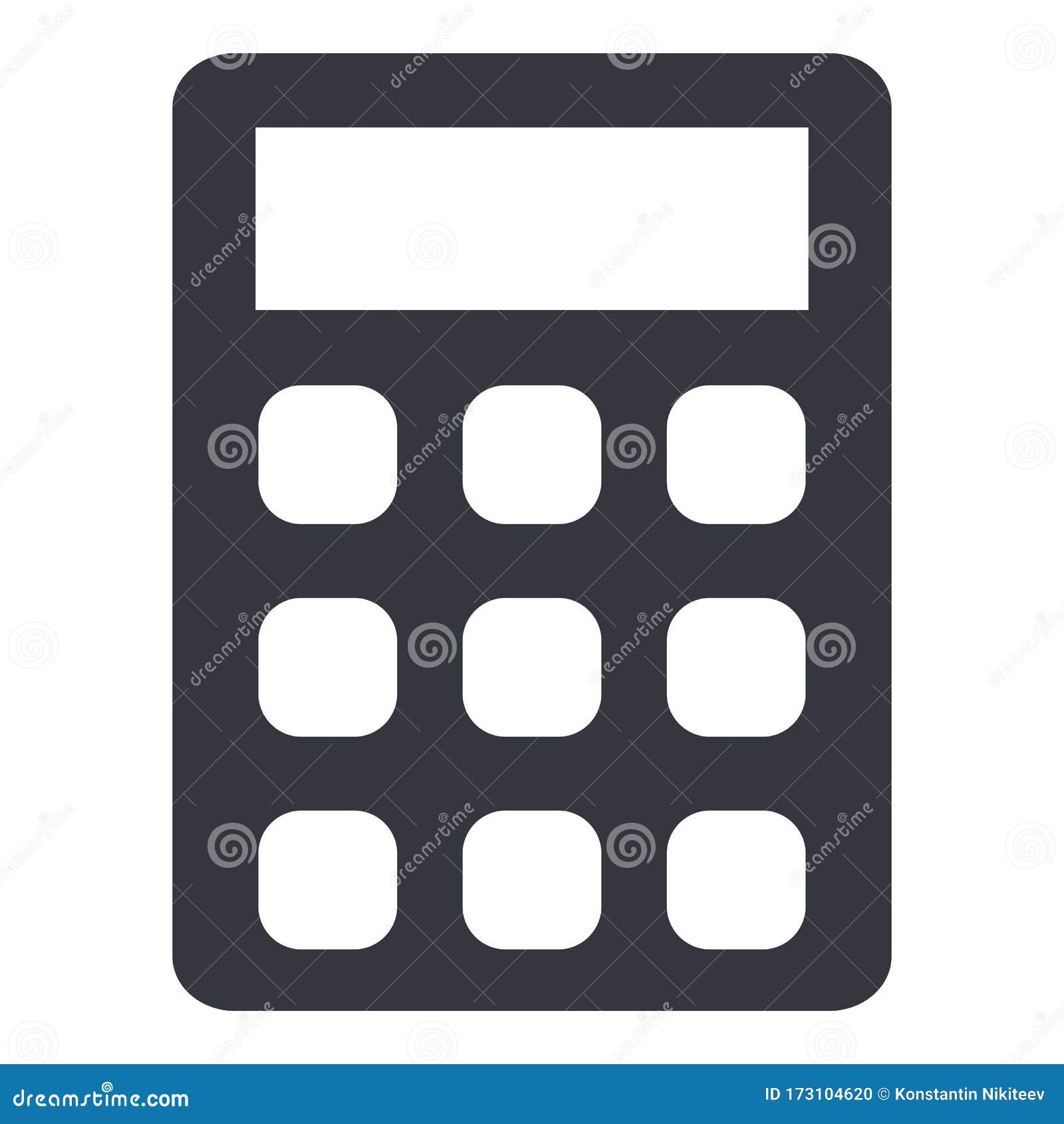 Vector Black Icon - Calculator Stock Vector - Illustration of icon ...