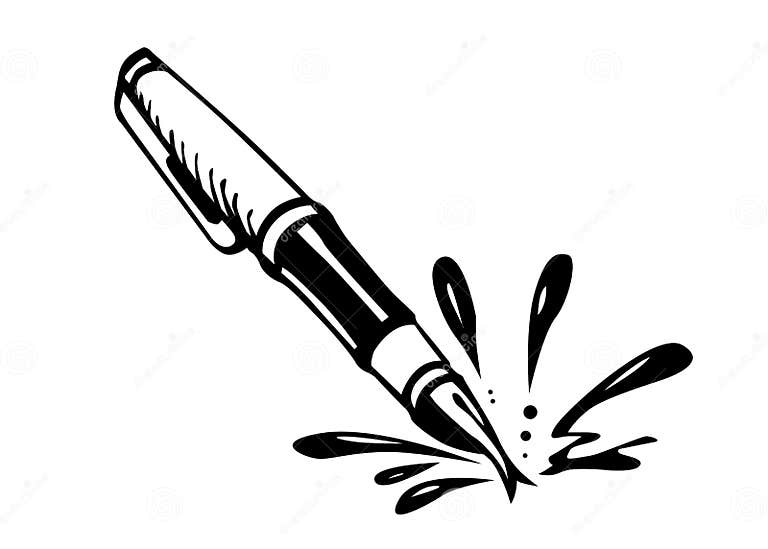 Vector black ink stock vector. Illustration of drawing - 18222922