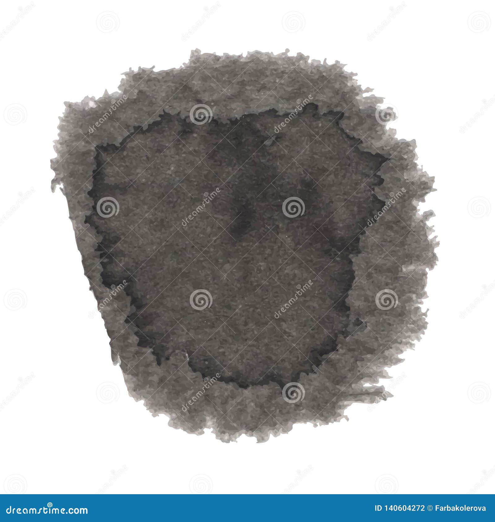 Black Ink Blot Isolated on a White Background. Grunge Texture Stock ...