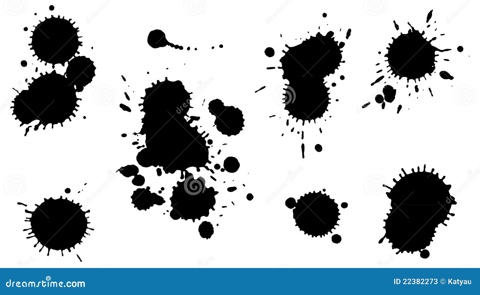 Vector black ink splatter stock vector. Illustration of splashing ...
