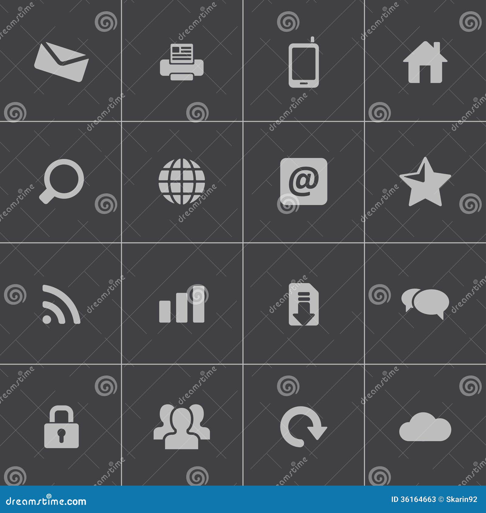 Vector Black Internet Icons Set Stock Vector - Illustration of bubble ...