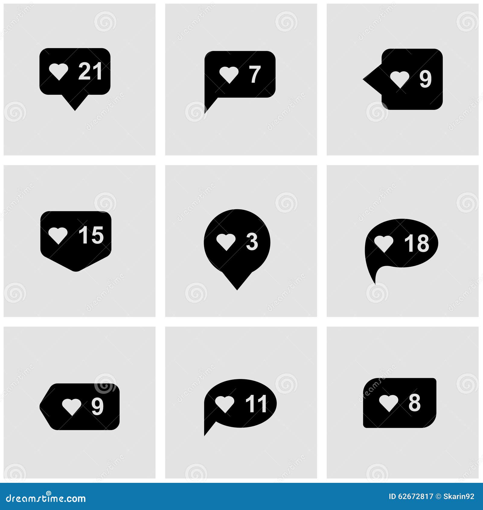 Counter Icon Notifications Instagram. Follower. Like Icon 25 Insta ...