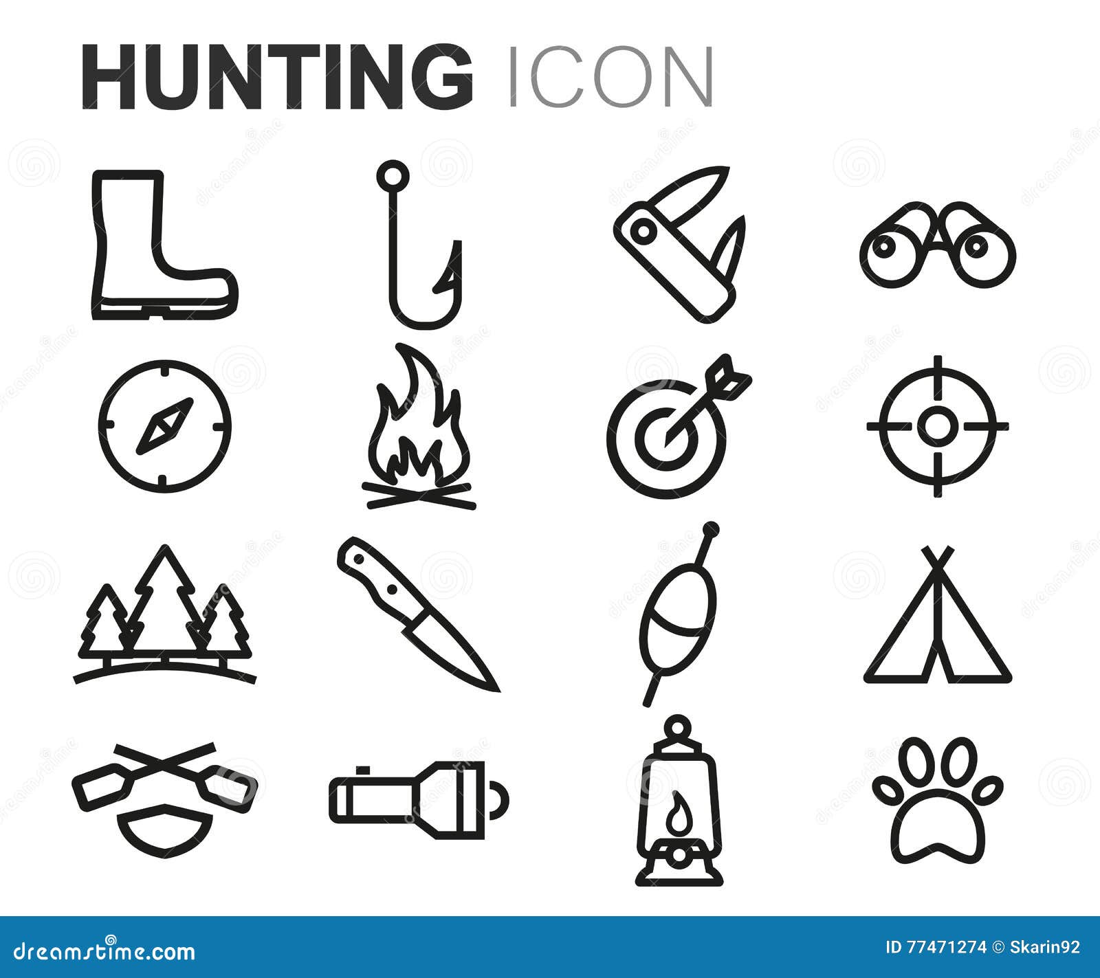 Set Line Hunting Horn, Viking Horned Helmet, Magic Rune And Wooden ...