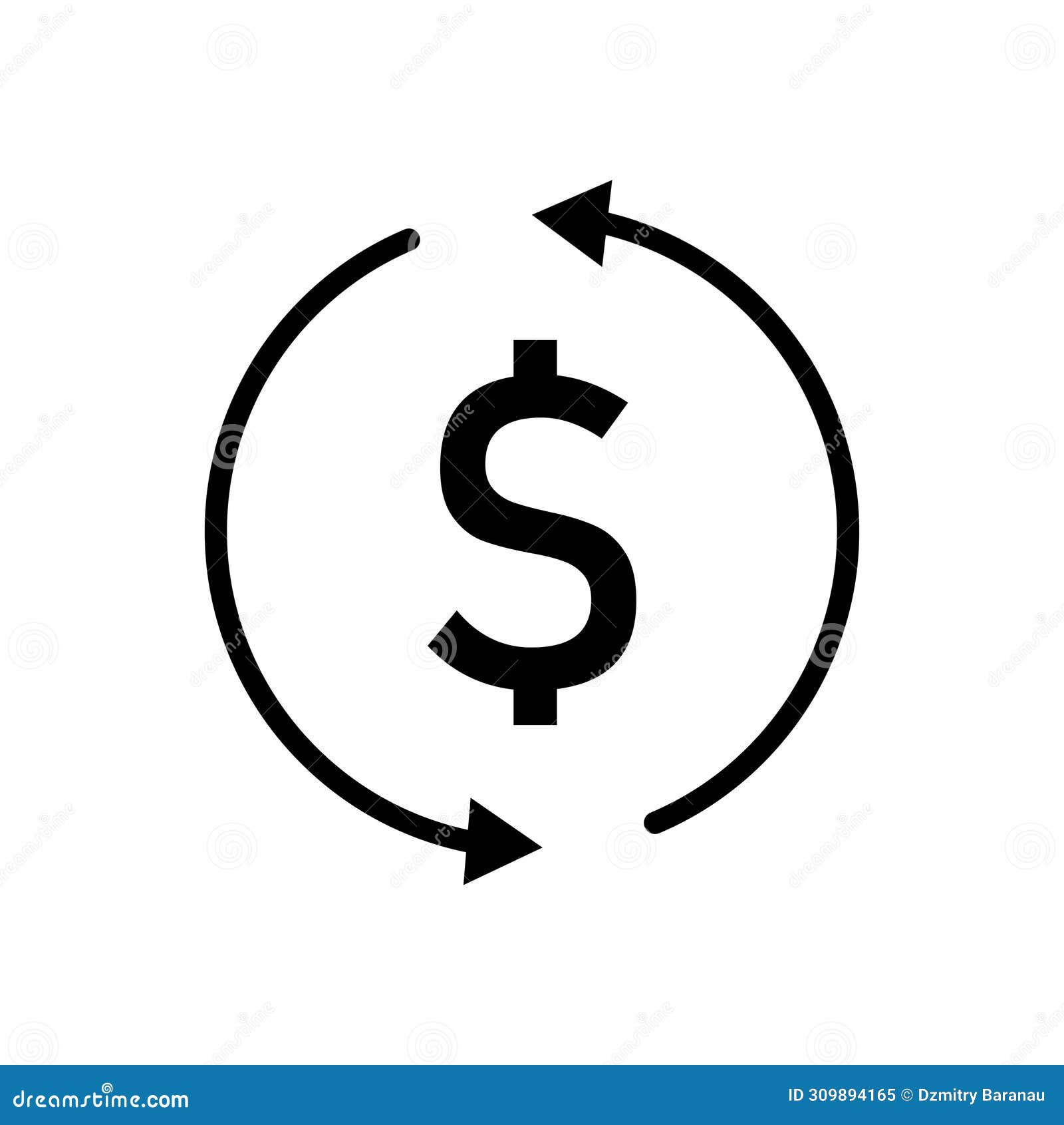 Dollar Map And Forecast Graph Illustration Cartoon Vector ...