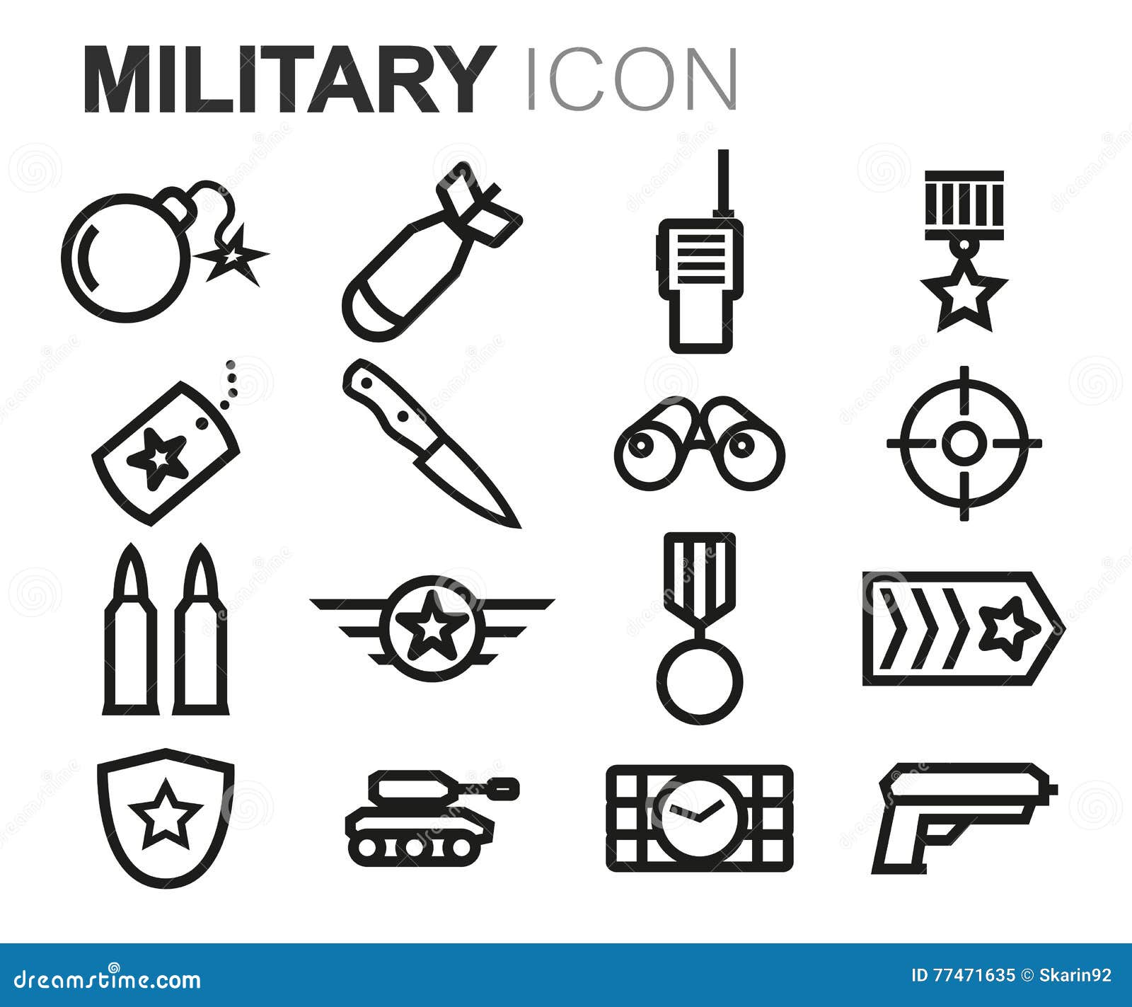 Line Military Mine Icon Isolated On Yellow Background. Claymore Mine ...