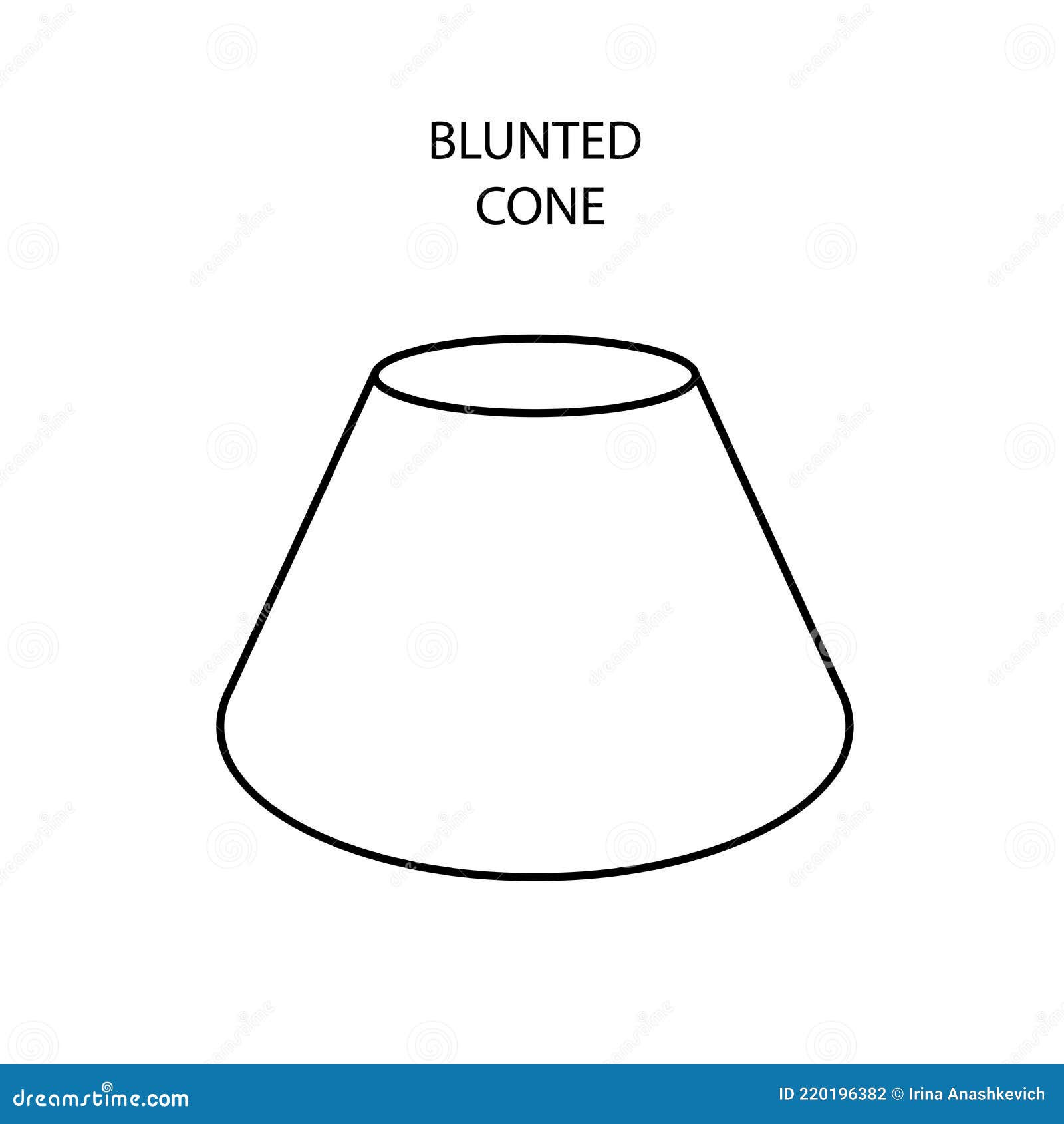 Vector Black Linear Blunted Cone for Game, Icon, Package Design, Logo ...