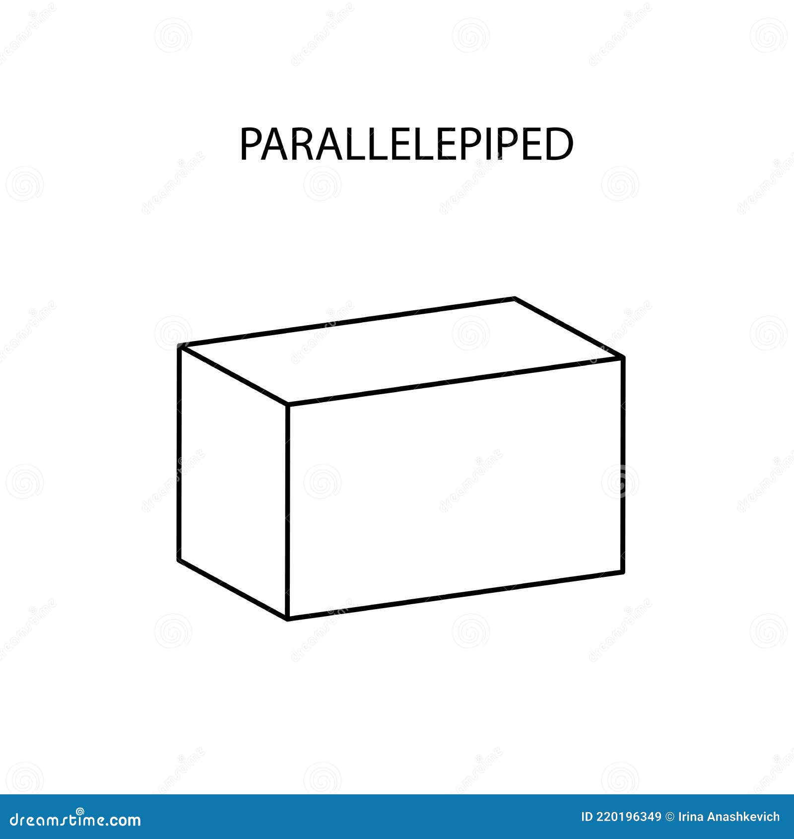 Vector Black Linear Parallelepiped for Game, Icon, Package Design, Logo ...