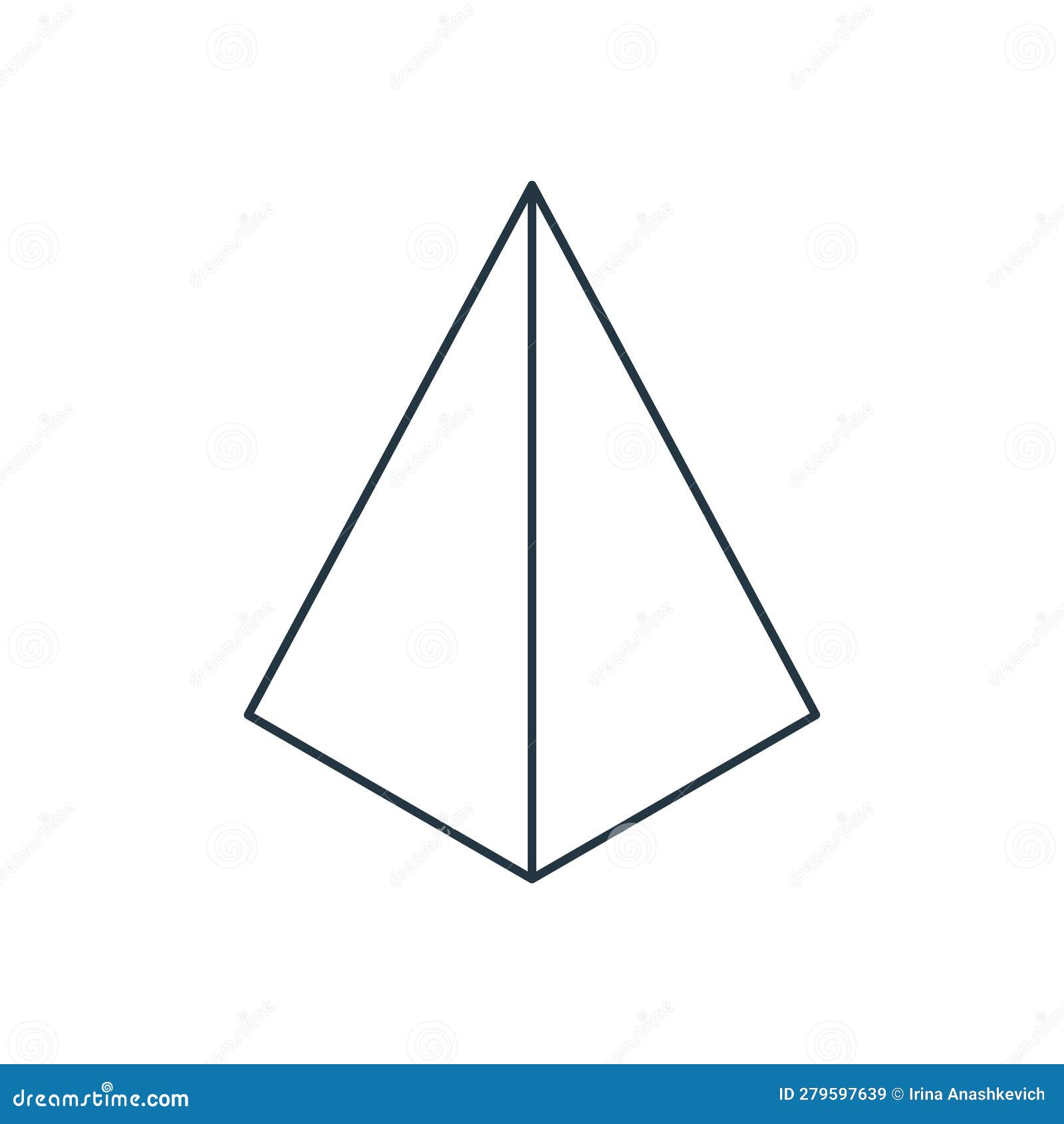 Vector Black Linear Square Pyramid for Game, Icon, Package Design, Logo ...