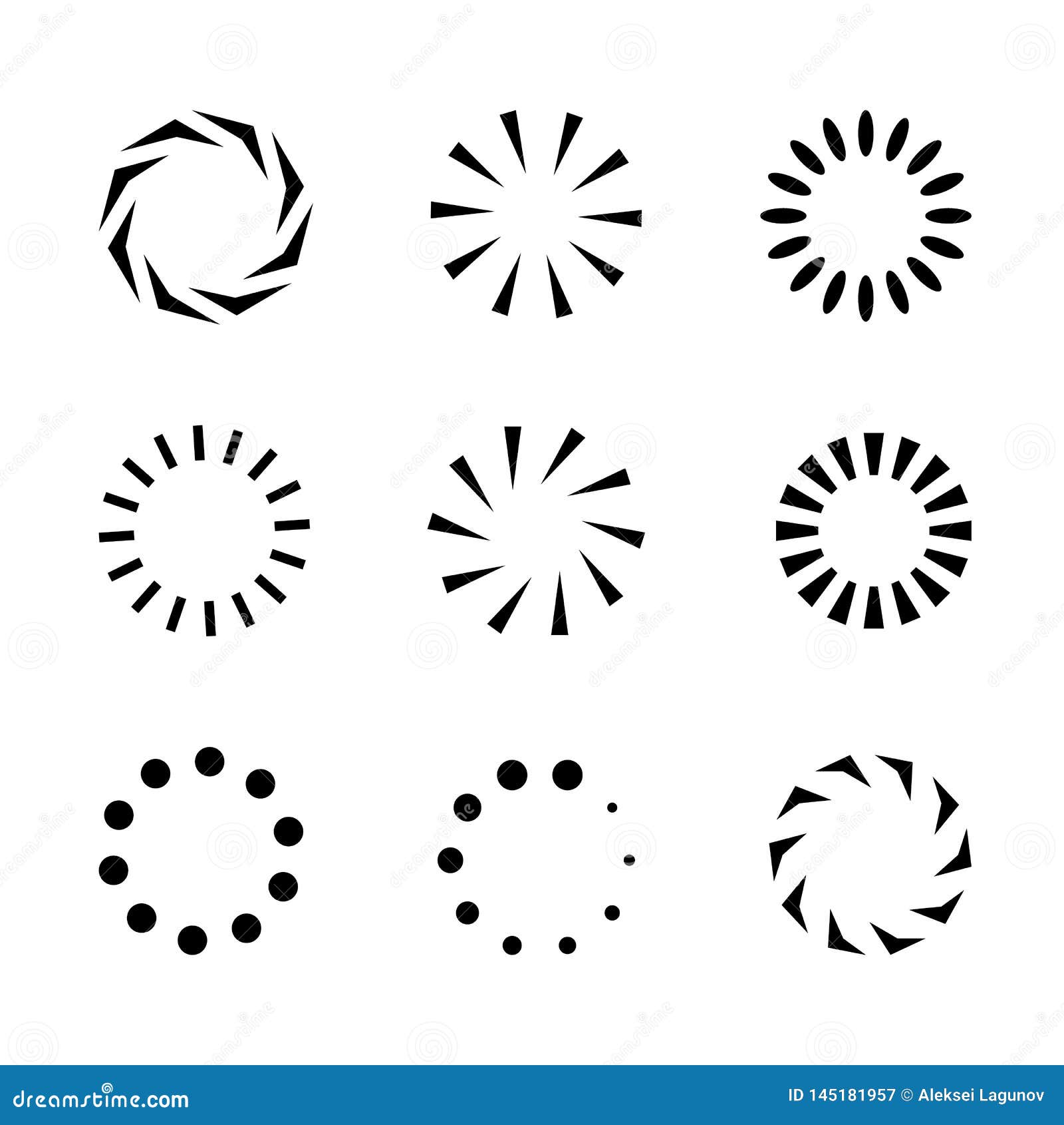 Vector Black Loading Icon, System Update, Load. Stock Vector ...