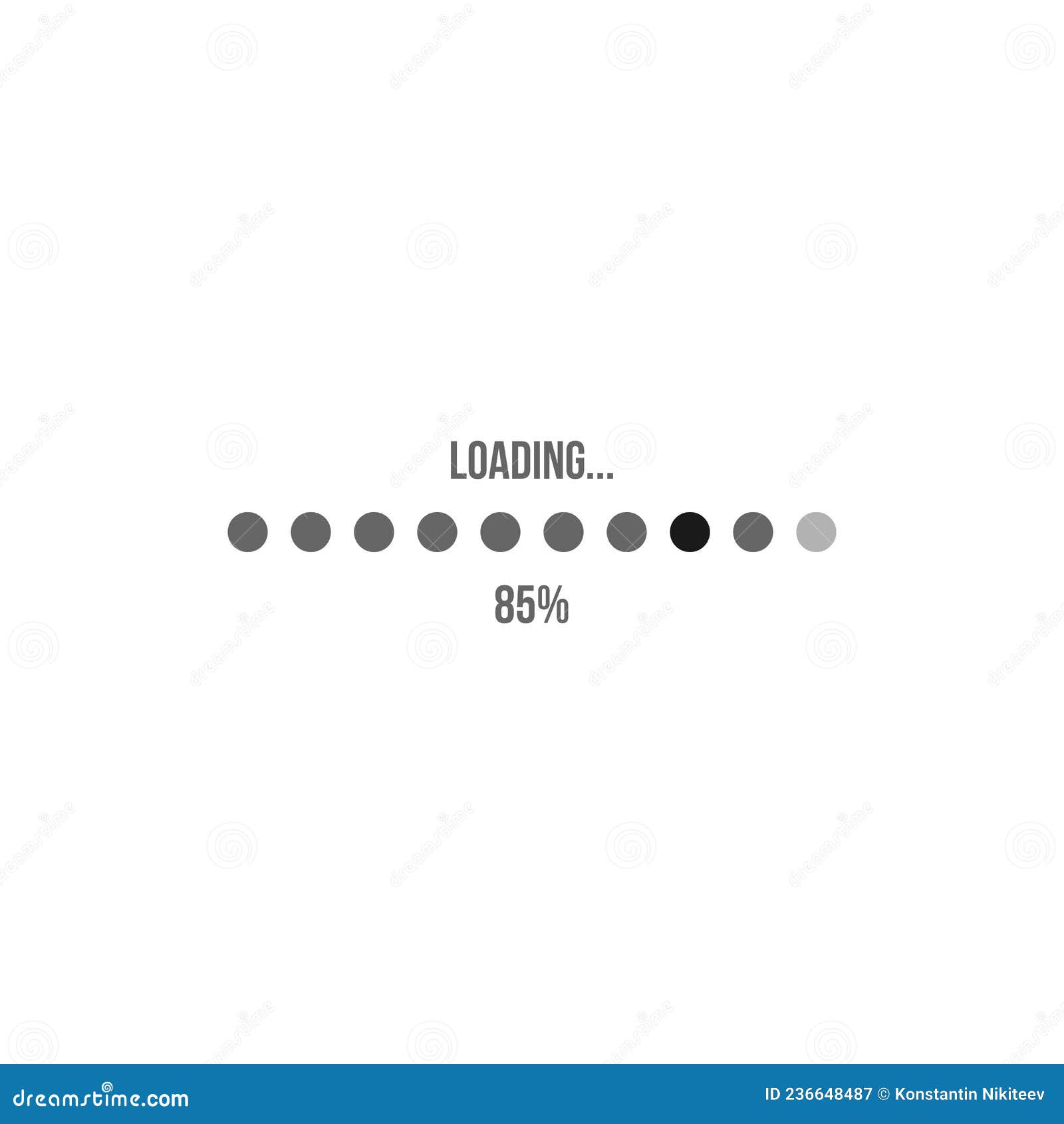 Vector Black Loading Interface on White Backround Stock Vector ...