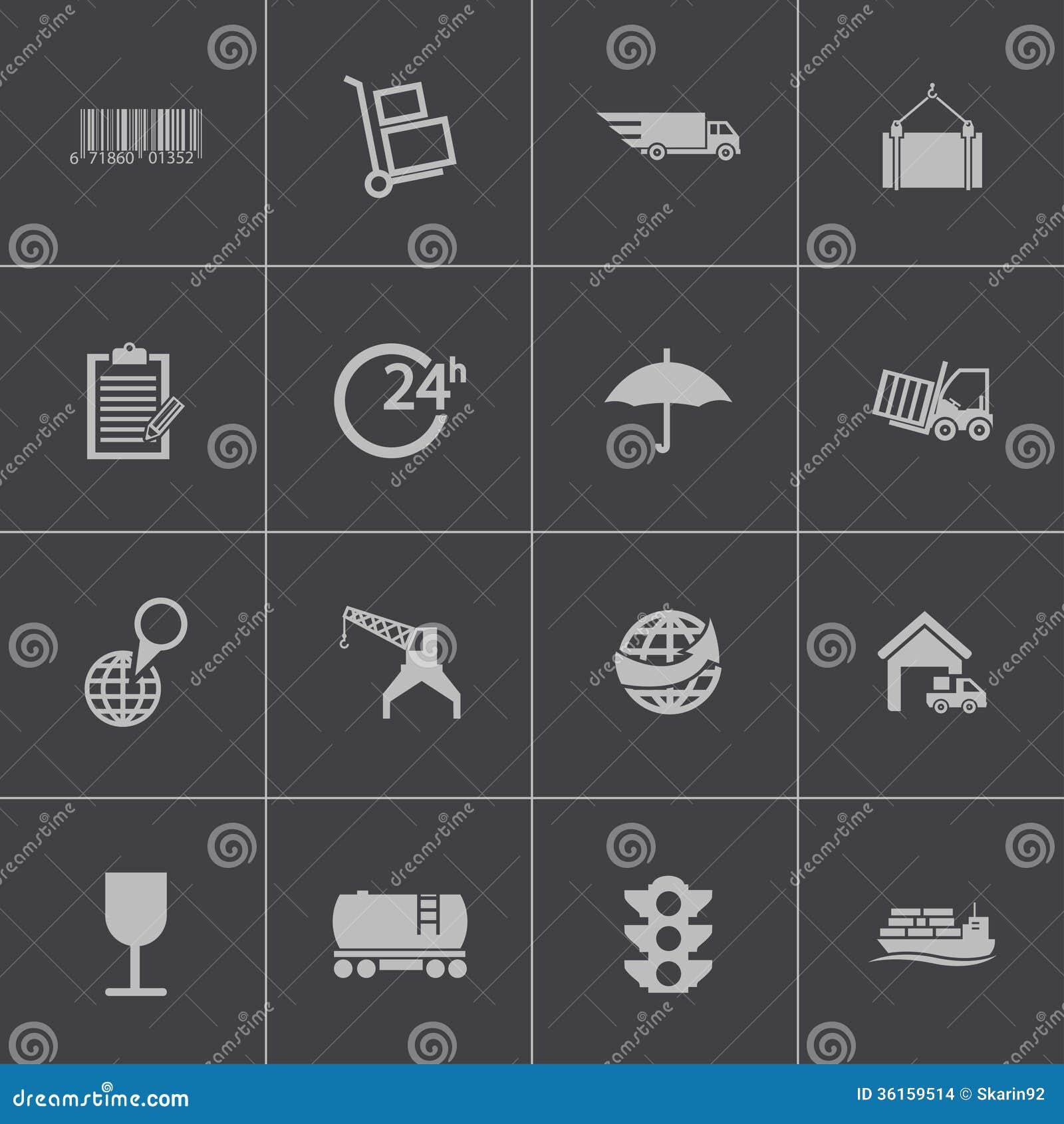 Logistic Icons Vector Illustration | CartoonDealer.com #14554538